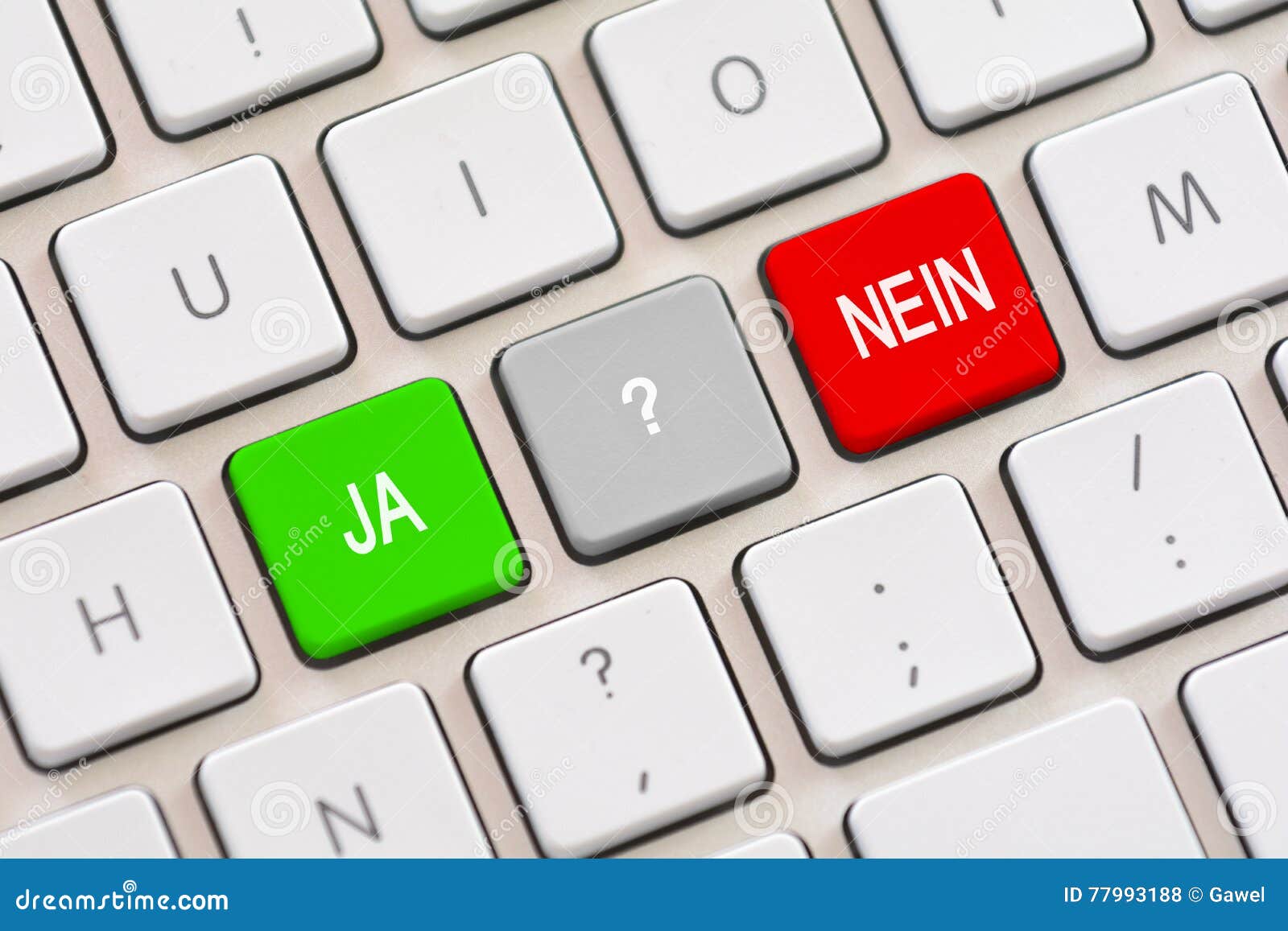 Ja or Nein Choice in Deutsch on Keyboard Stock Photo - Image of ...
