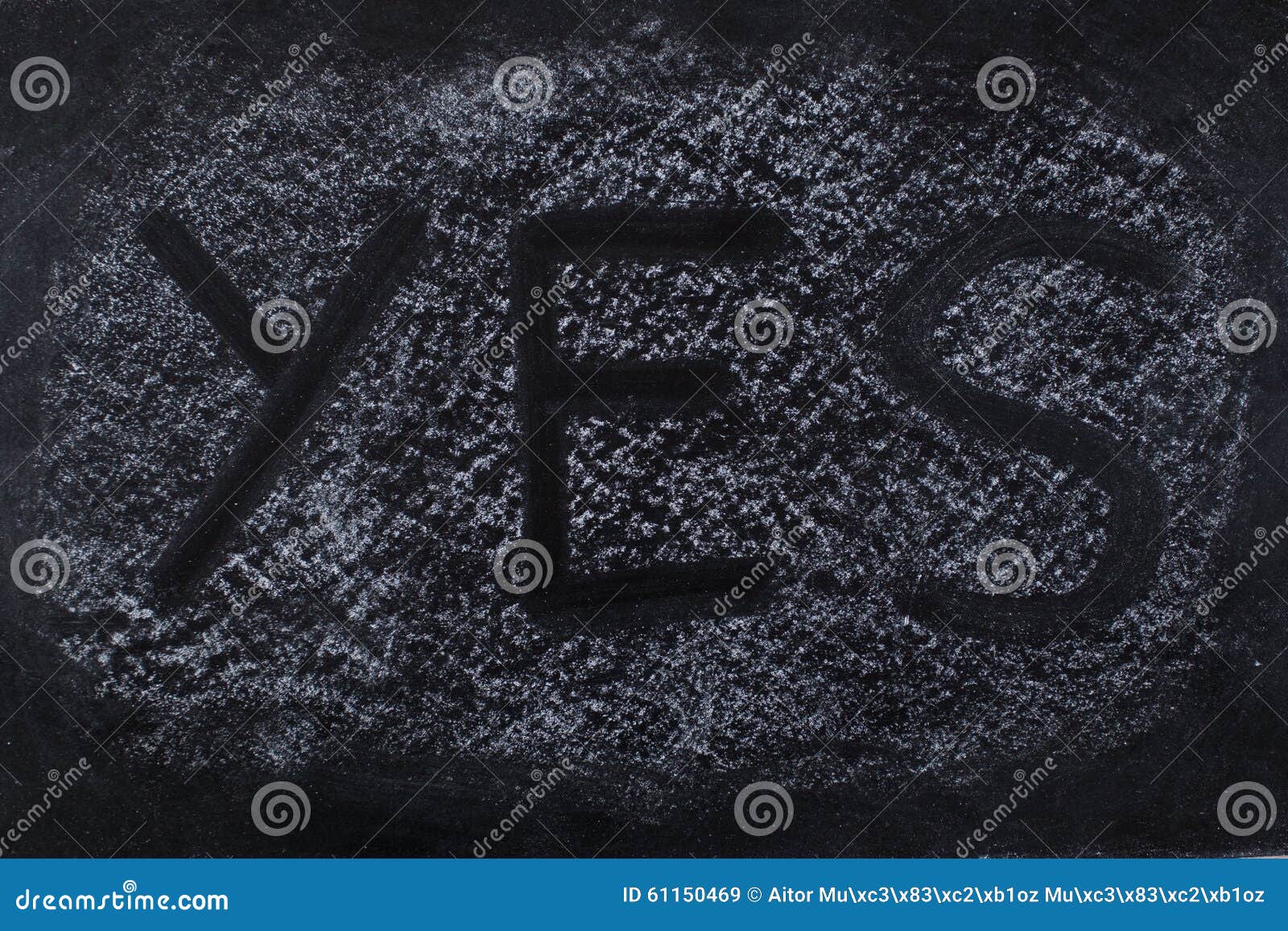 JA Text auf Tafel stockbild. Bild von erfolg, sagen, positiv - 61150469