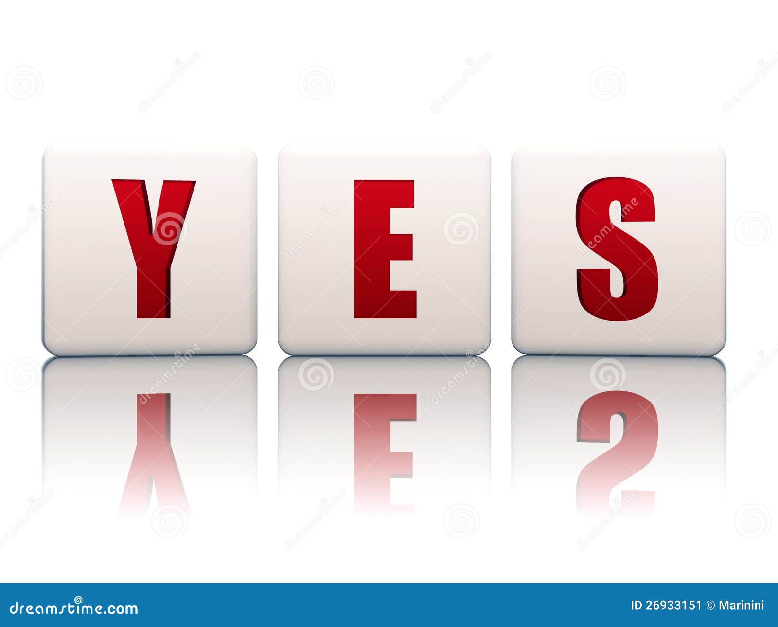 Ja in witte blokken stock illustratie. Illustration of advies - 26933151