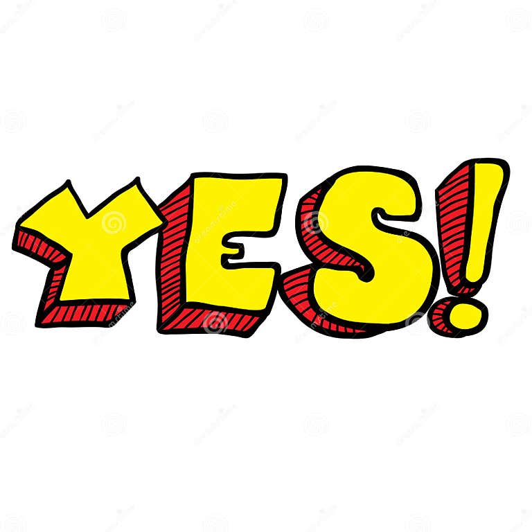 Ja woord stock illustratie. Illustration of enkelvoudig - 108379323