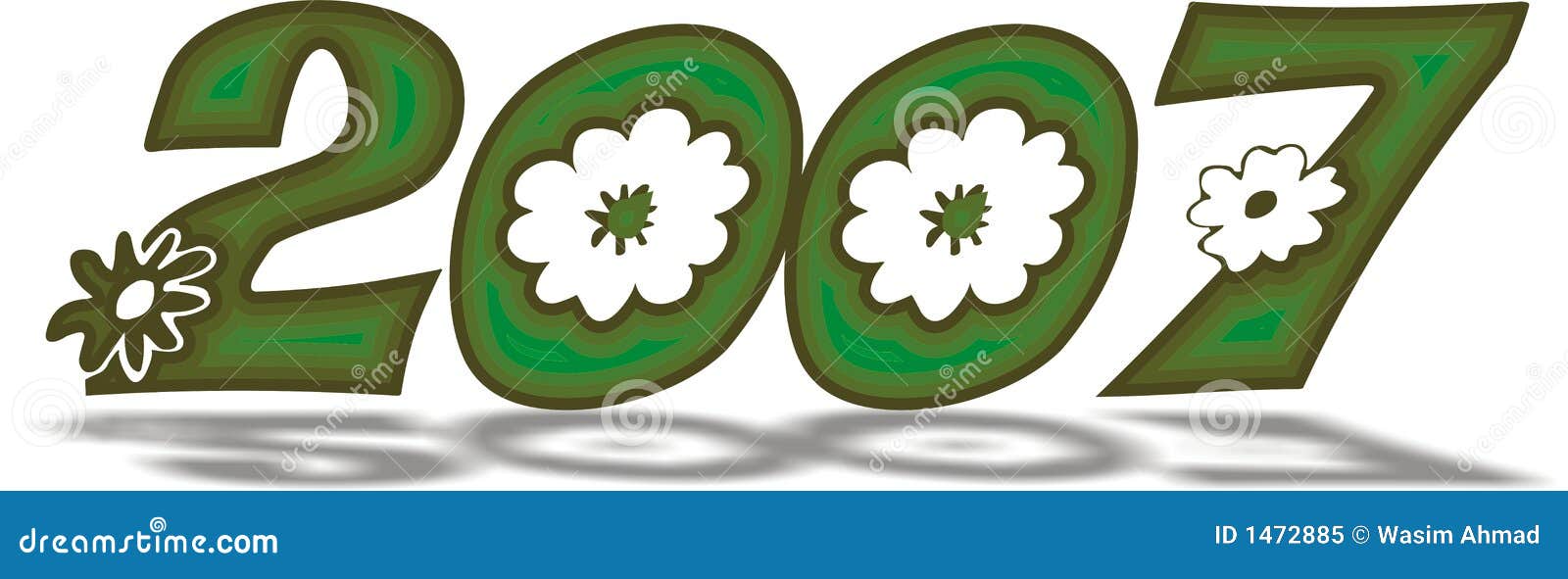 Jaar 2007 stock illustratie. Illustration of aantal, kunstwerk - 1472885