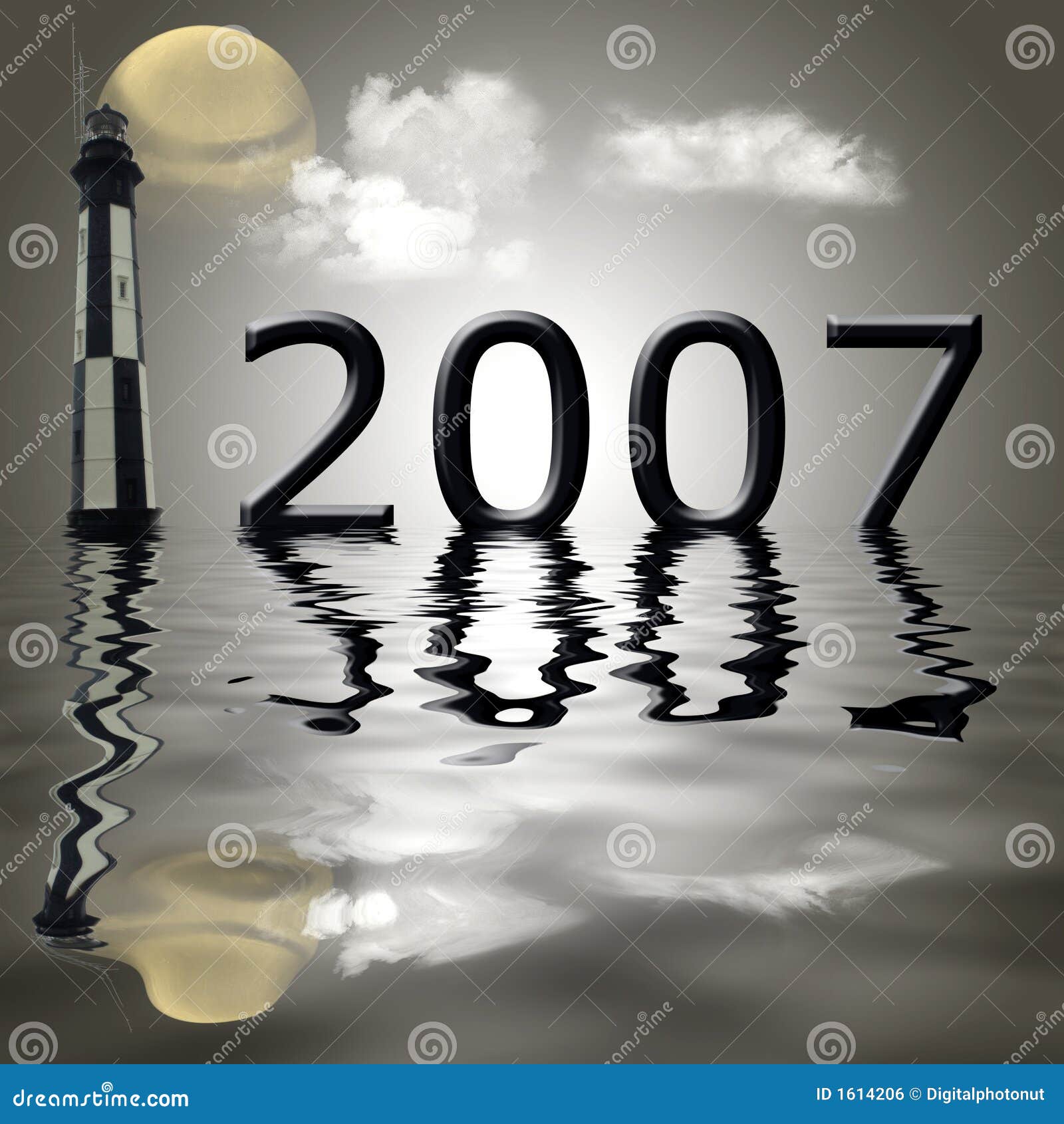 Jaar 2007 stock illustratie. Illustration of golven, tijdschema - 1614206