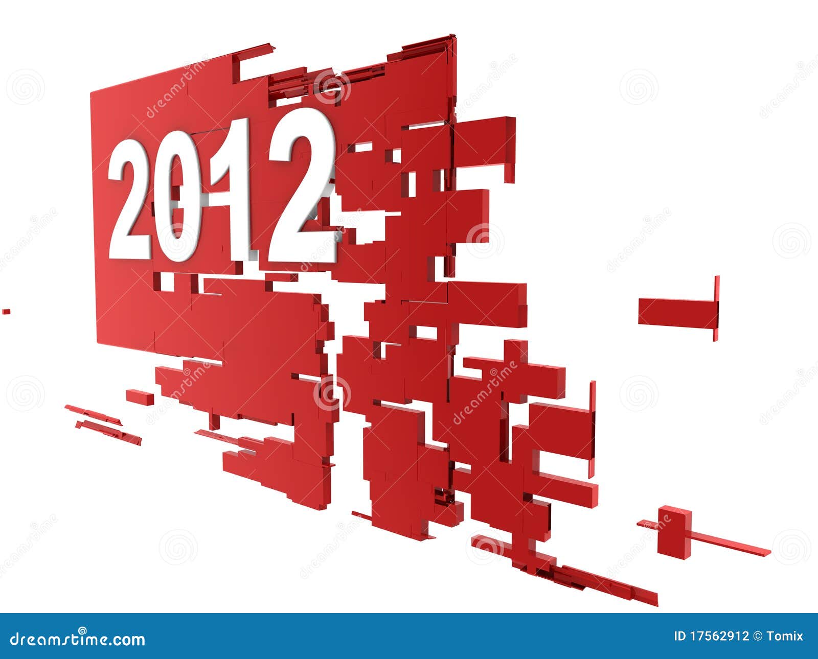 Jaar 2012 op banner stock illustratie. Illustration of klok - 17562912