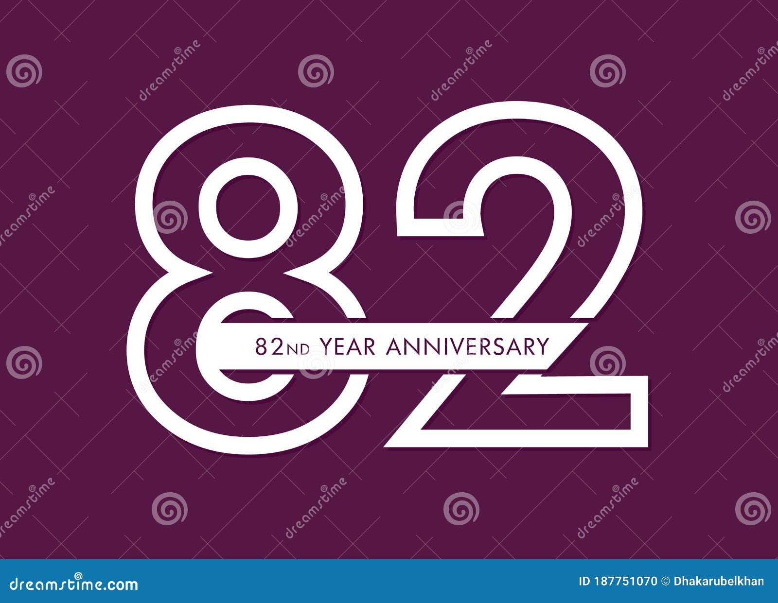 82 Jaar Jubileumfoto Vector 82e Verjaardag Viering Logo Vector ...