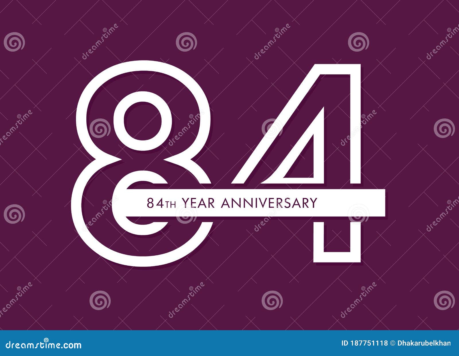 84 Jaar Jubileumfoto Vector 84e Verjaardag Viering Logo Vector ...