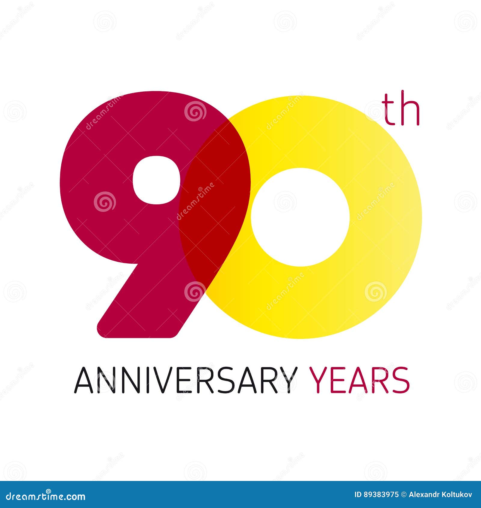 90 Jaar Oud Het Vieren Klassiek Embleem Vector Illustratie ...