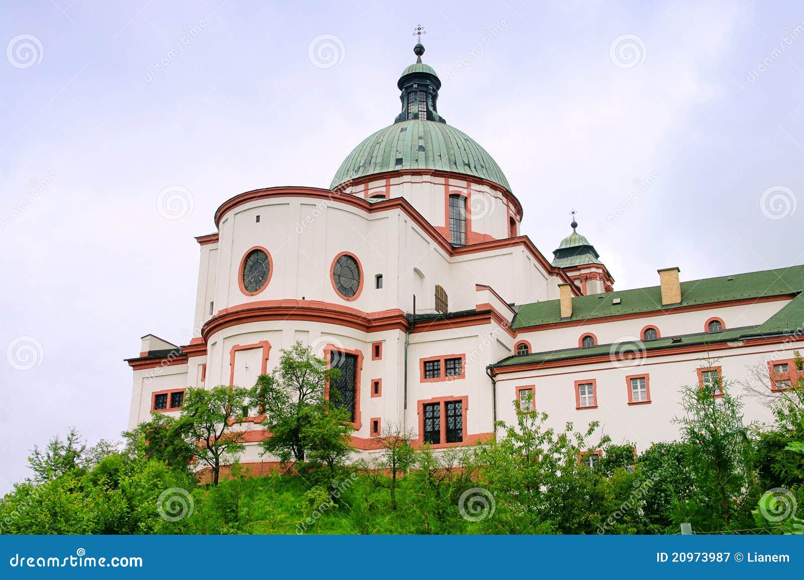 Jablonne V Podjestedi Basilica Stock Image - Image of convent, tower ...