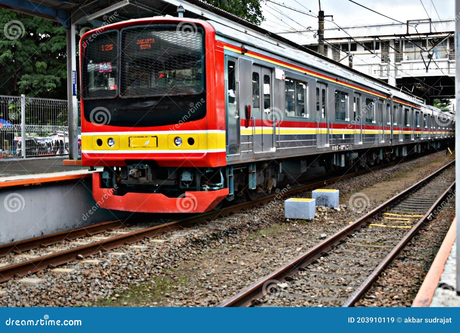 Jabodetabek Commuter Line Trains are Loading and Unloading Passengers ...