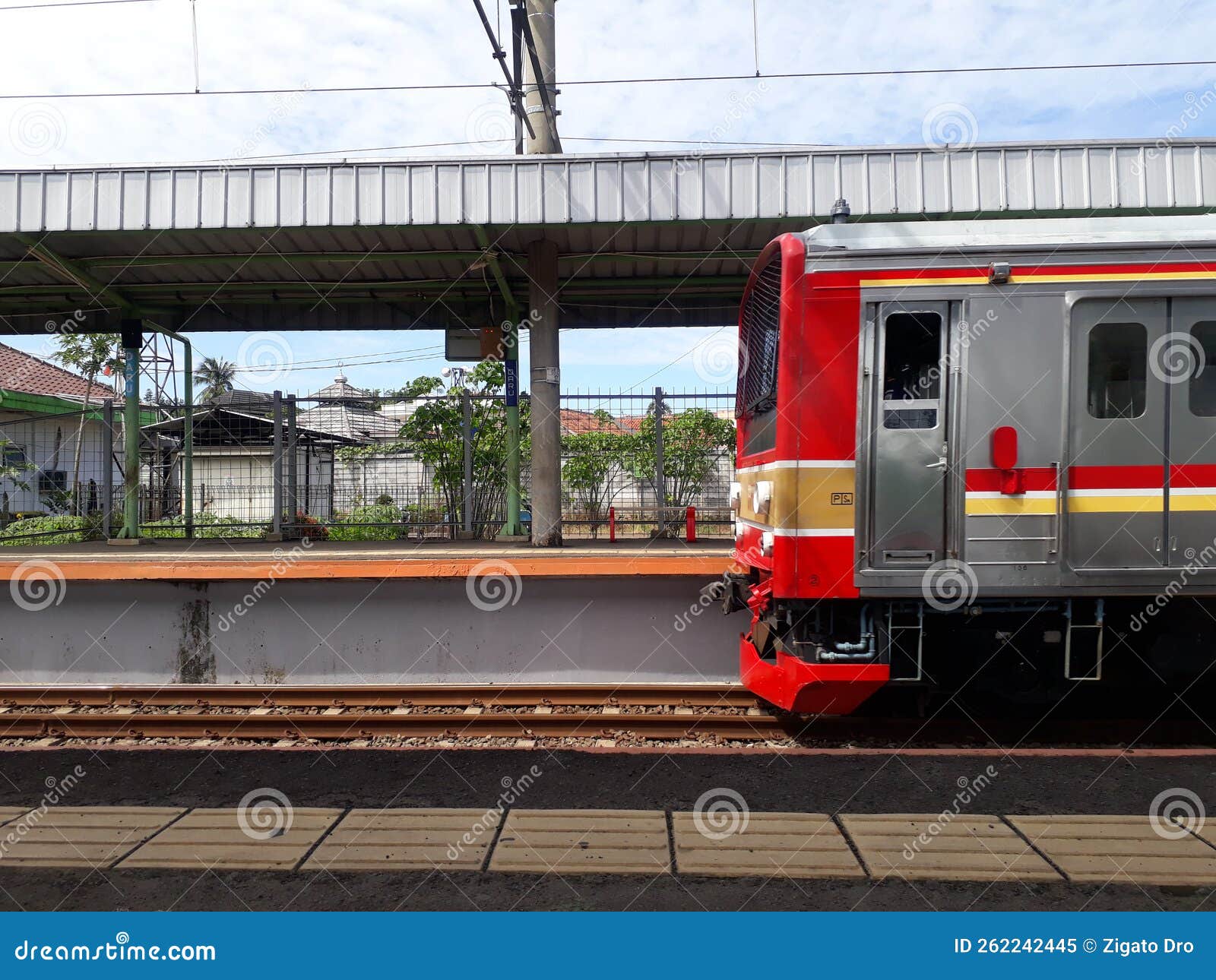 Jabodetabek Commuter Train stock image. Image of track - 262242445