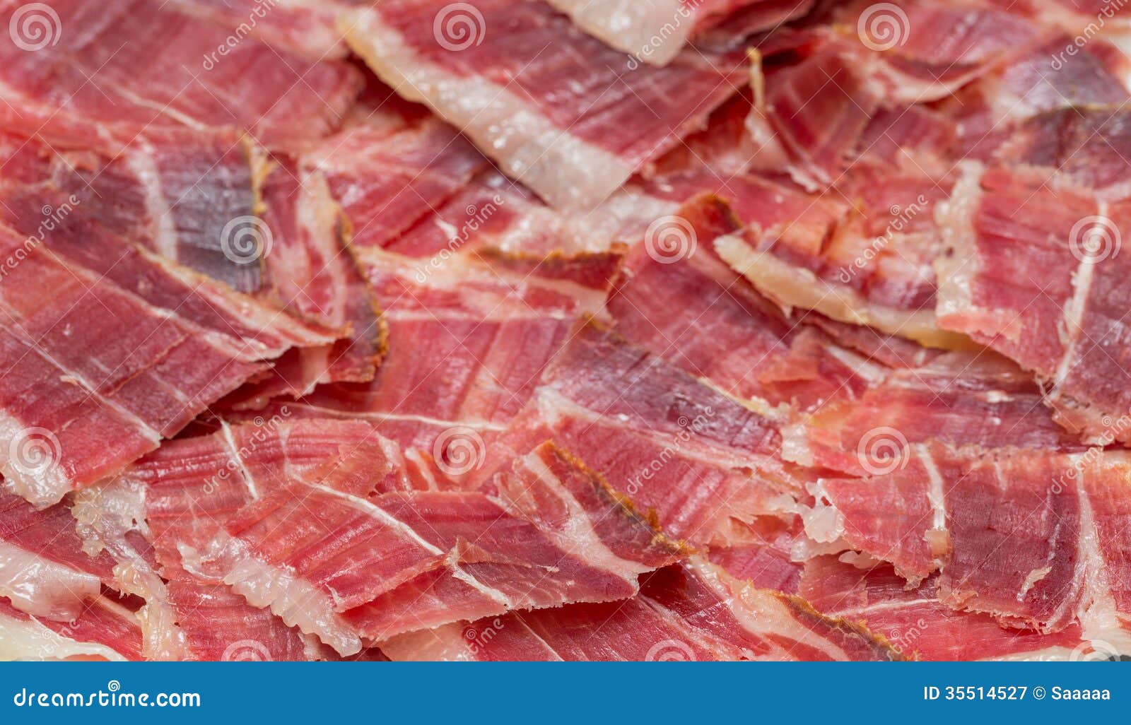 Jabugo ham plate closeup stock image. Image of closeup - 35514527