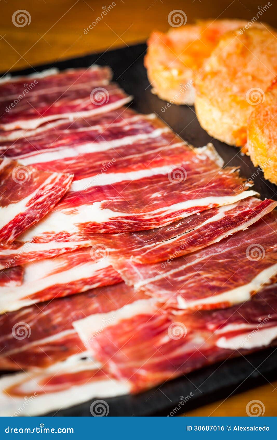Jabugo ham stock photo. Image of snack, breakfast, closeup - 30607016