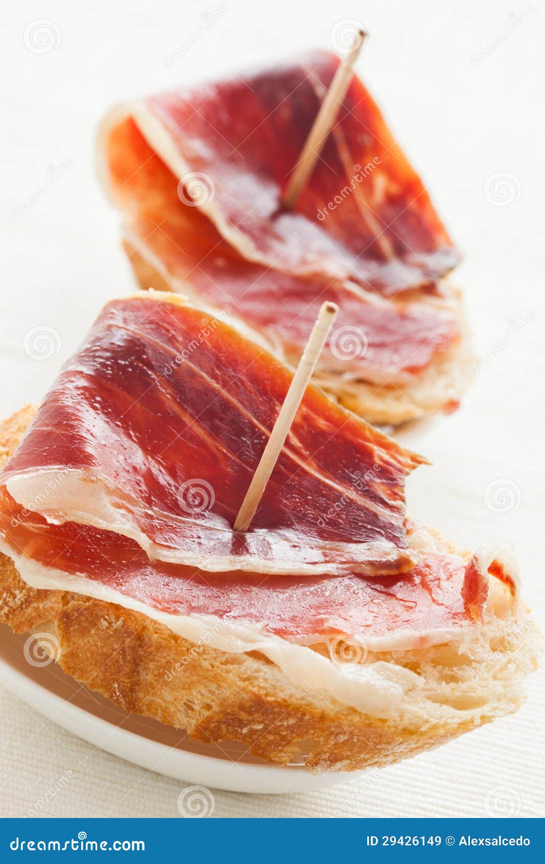 Jabugo ham tapas stock image. Image of delicious, jamon - 29426149
