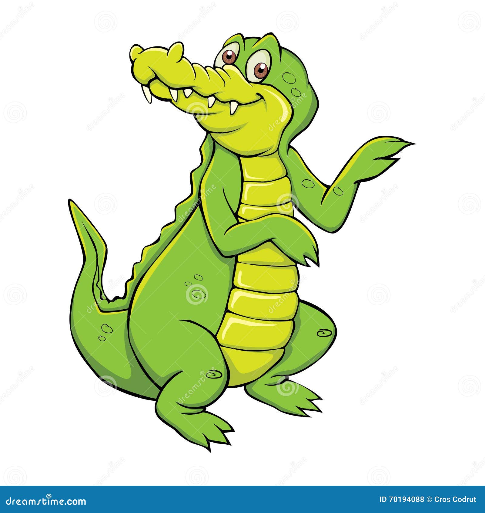 Jacaré ilustração do vetor. Ilustração de cartoon, dente - 70194088