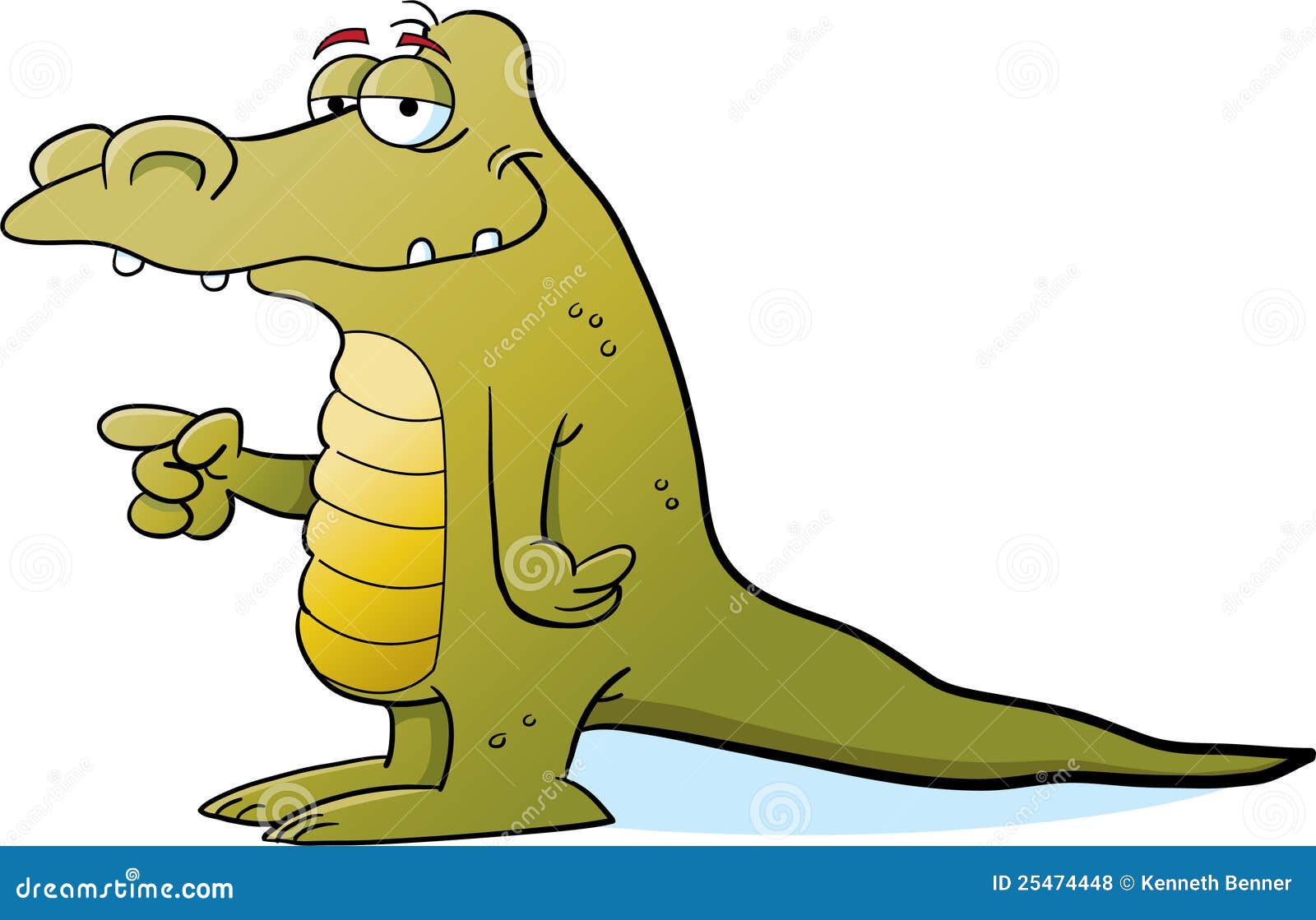 Jacaré Dos Desenhos Animados Ilustração do Vetor - Ilustração de réptil ...