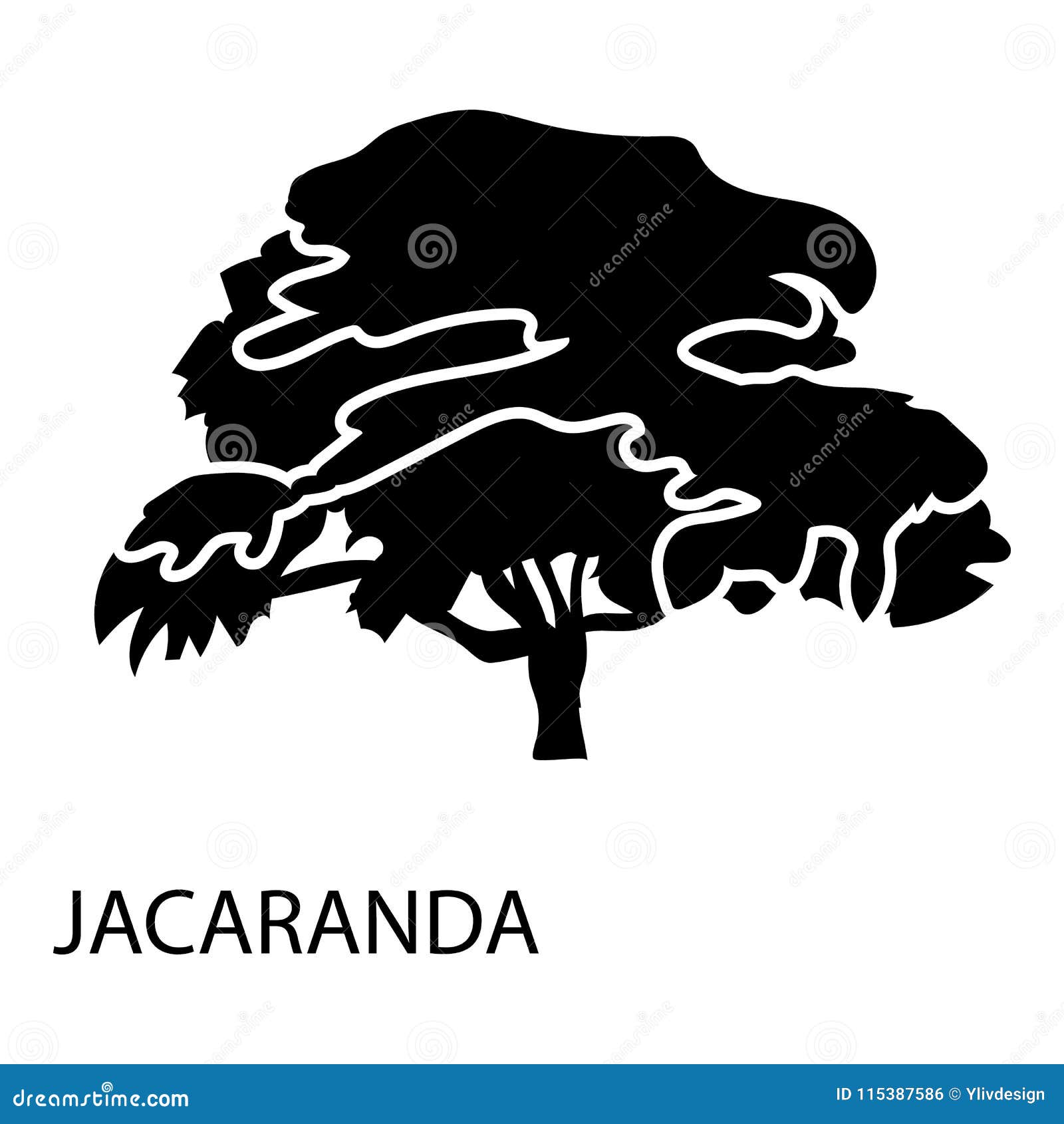 Jacaranda Icon, Simple Style Stock Vector - Illustration of logo ...