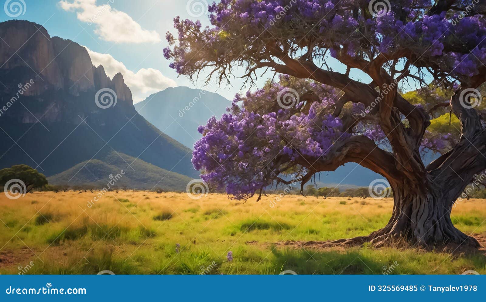 Jacaranda Tree, Stunning Landscape Royalty-Free Stock Photography ...