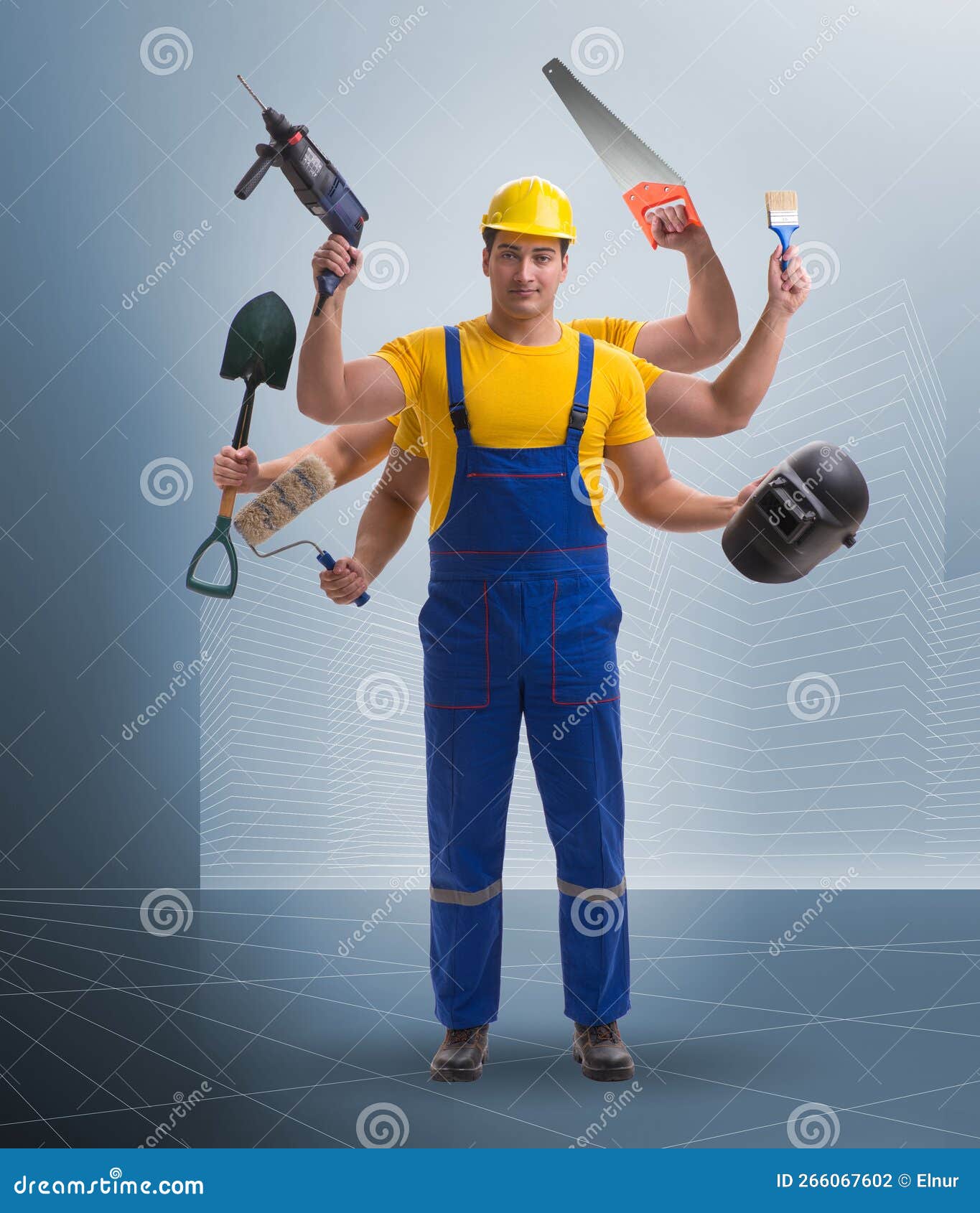 Jack of All Trades Concept with Worker Stock Photo - Image of busy ...
