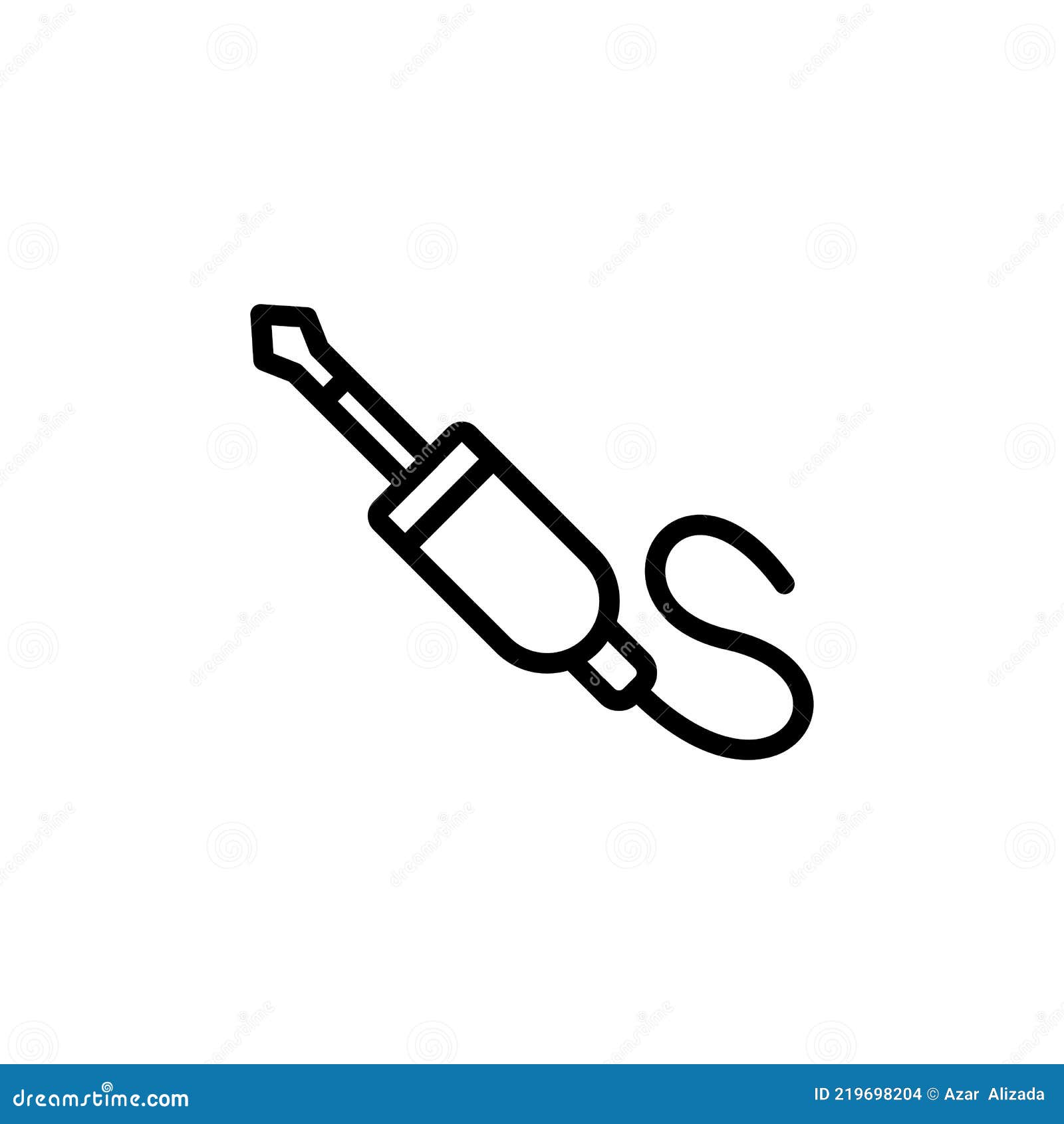 Jack Audio Input Icon. Headphone Wire Cable Symbol Stock Vector ...