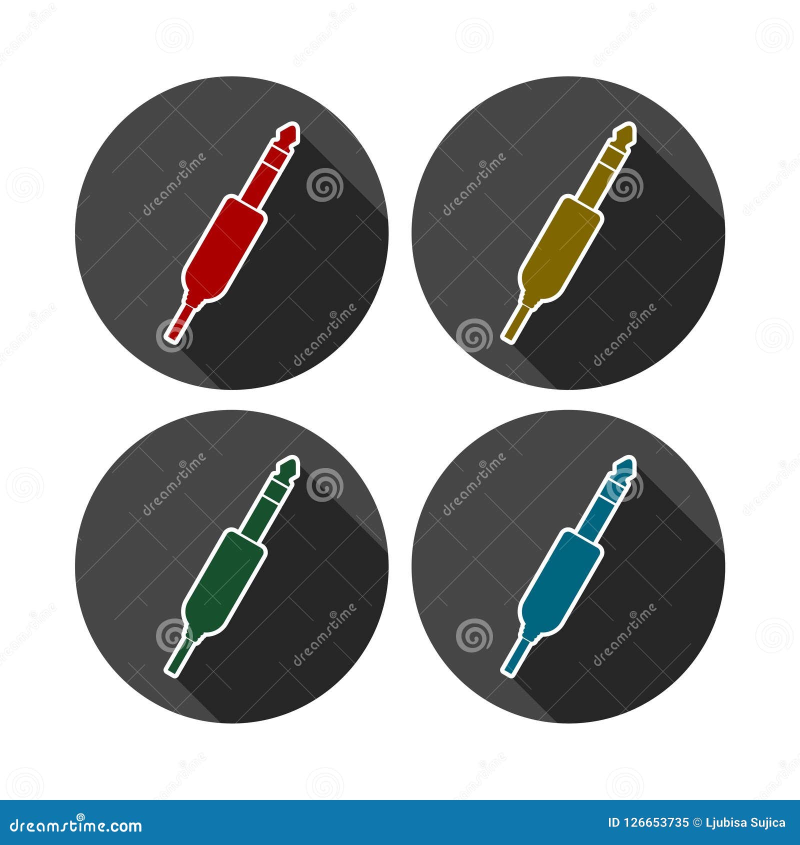 Jack audio input icon stock vector. Illustration of audio - 126653735