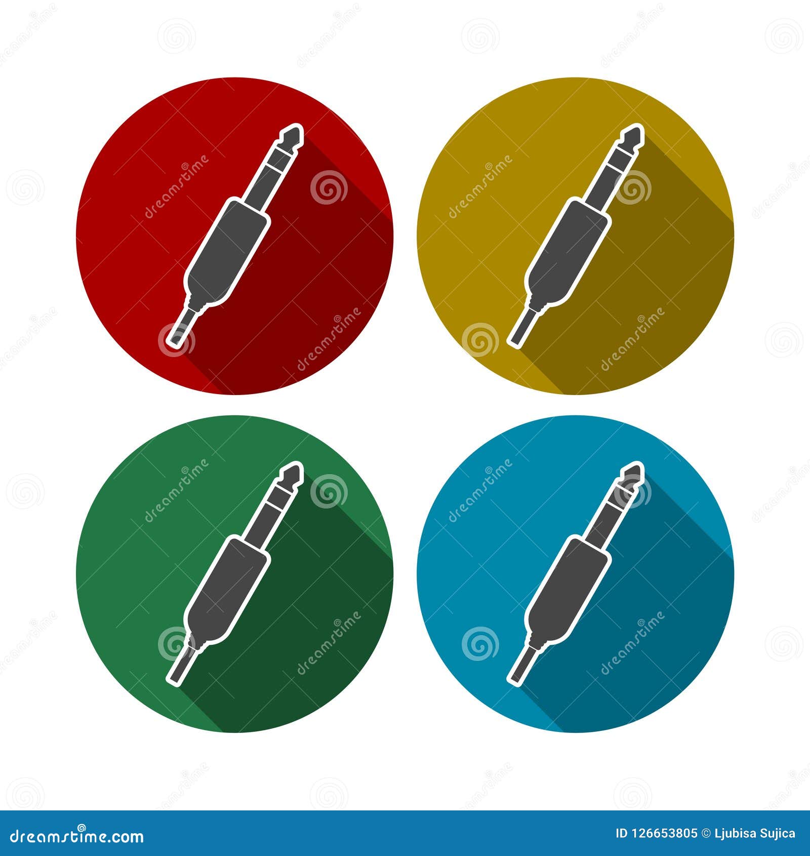 Jack audio input icon stock vector. Illustration of multimedia - 126653805