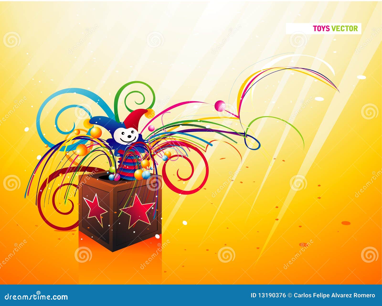 Jack in the box stock vector. Illustration of texture - 13190376