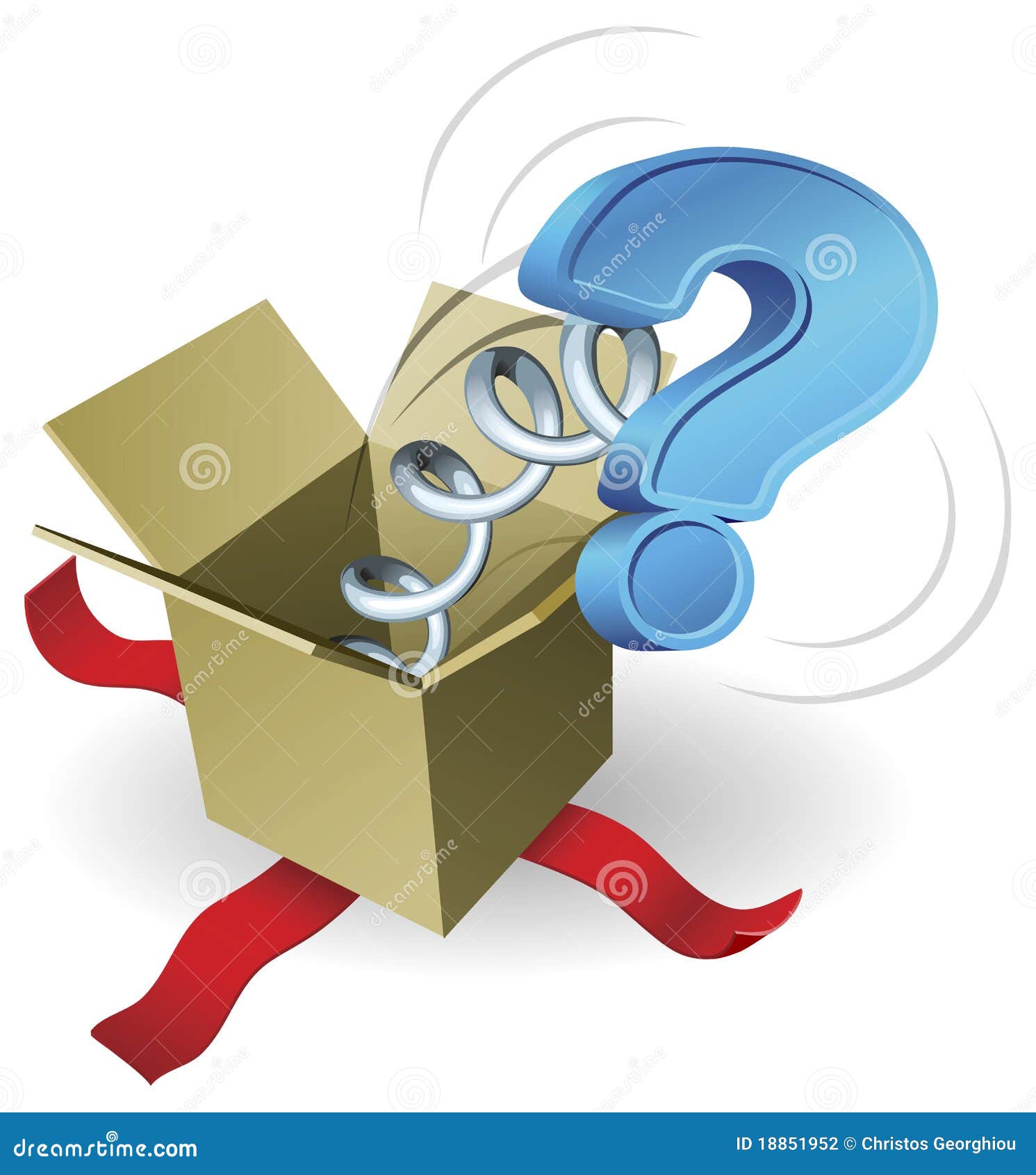 Jack in the Box Question Mark Concept Stock Vector - Illustration of ...