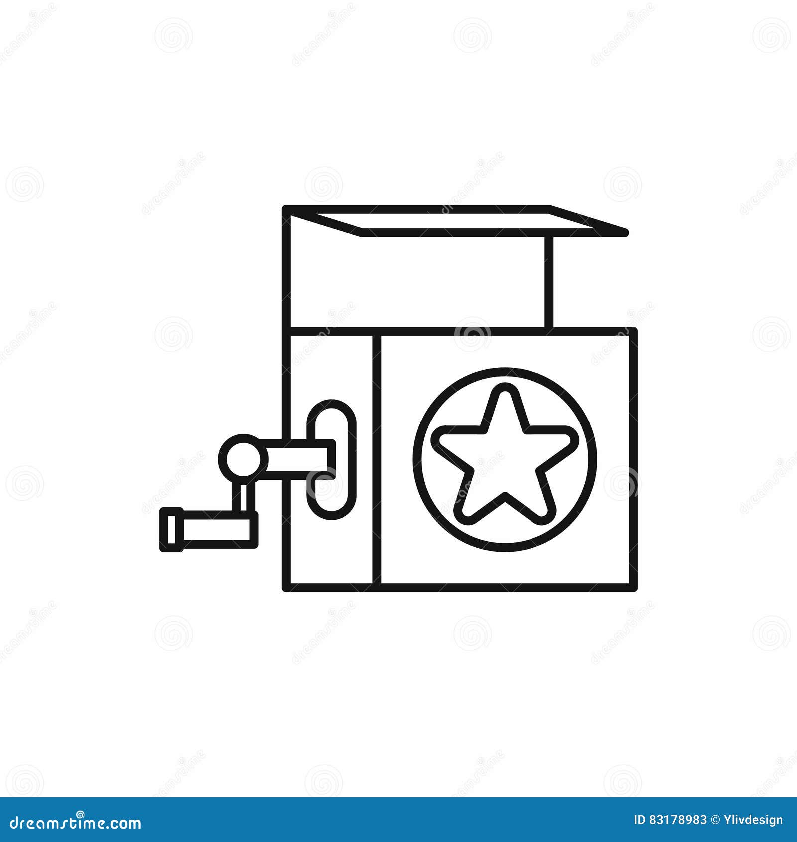 Jack in the Box Toy Icon, Outline Style Stock Vector - Illustration of ...