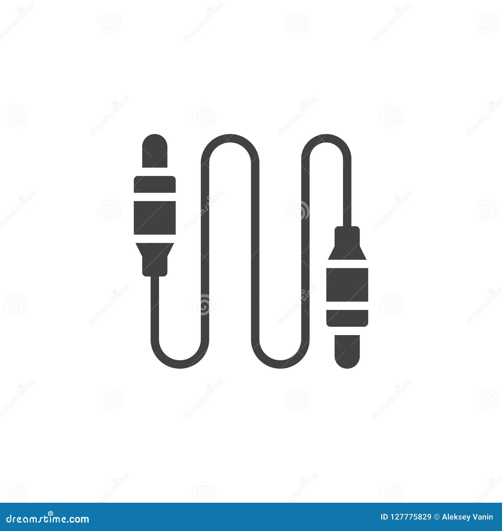 XLR Cable Vector Isolated. Audio Connector, Equipment Royalty-Free ...