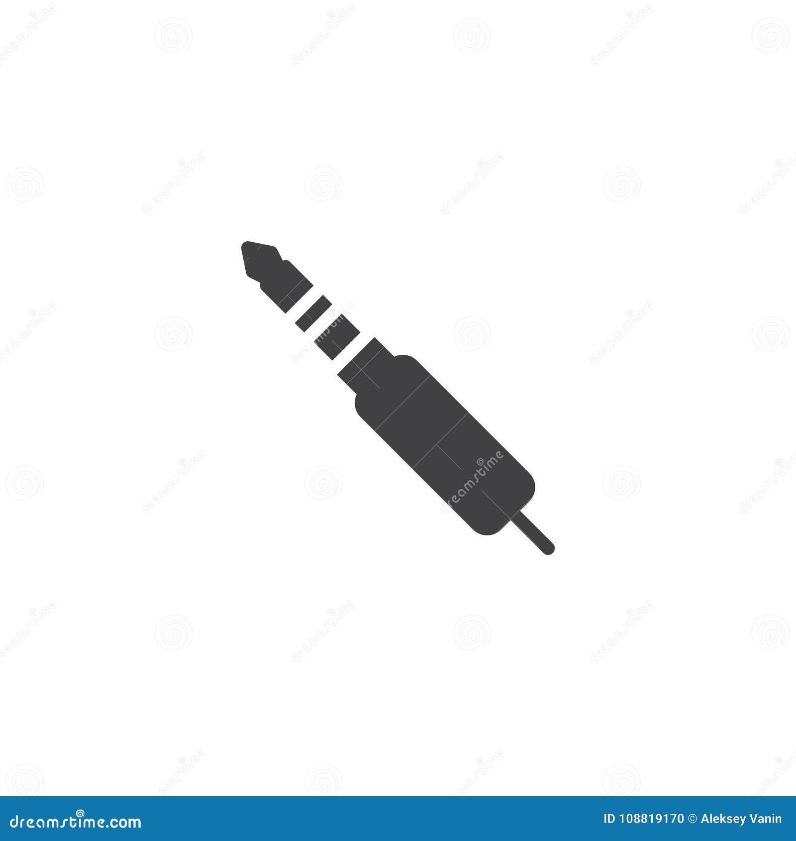 Jack Connector Cable Icon Vector Stock Vector - Illustration of perfect ...