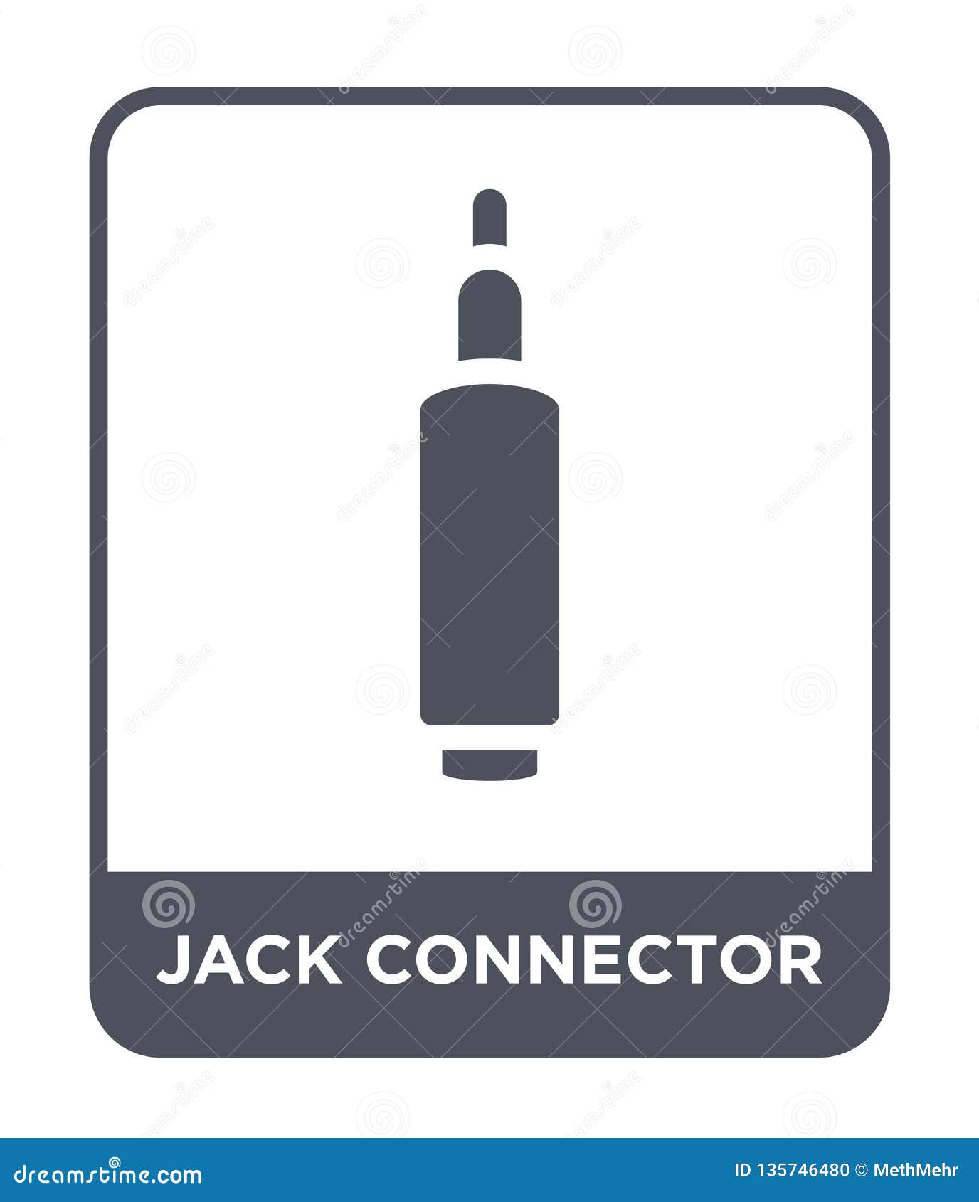 Jack Connector Icon in Trendy Design Style. Jack Connector Icon ...