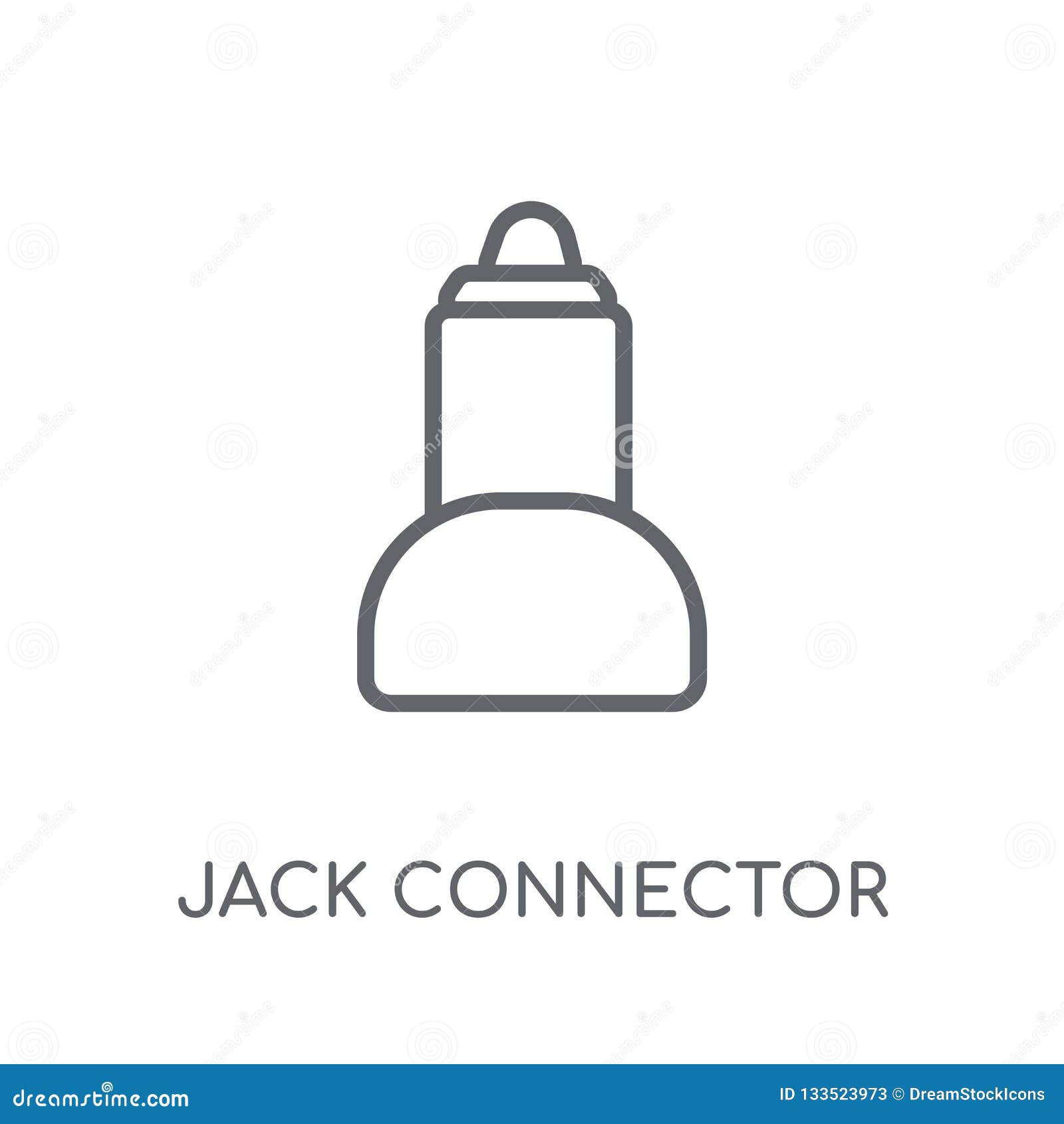 Jack Connector Linear Icon. Modern Outline Jack Connector Logo C Stock ...