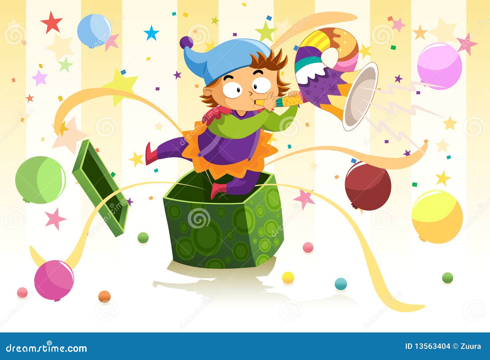 Jack in de doosverrassing vector illustratie. Illustration of ...