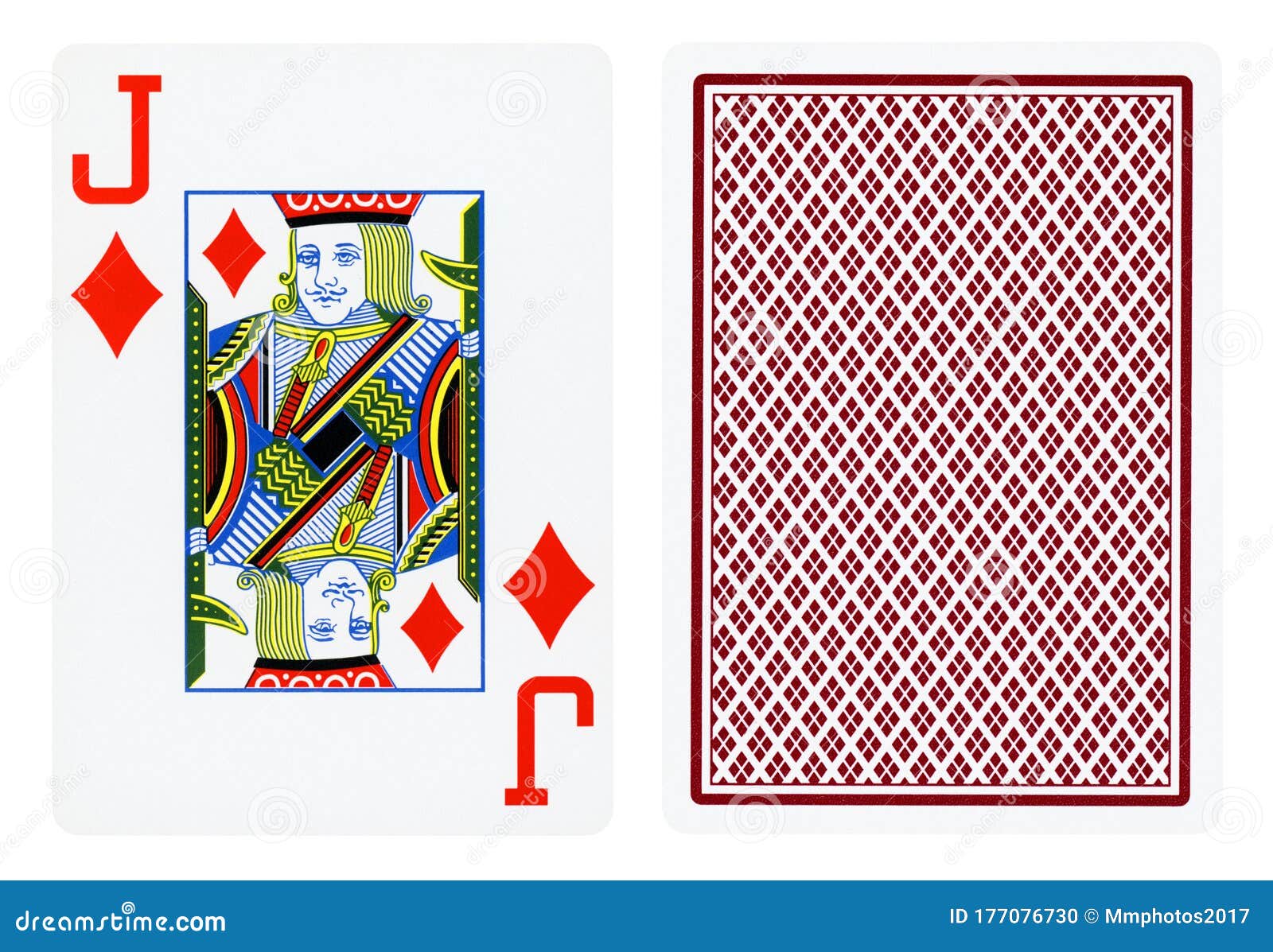 Jack of Diamonds Playing Card Isolated Stock Photo - Image of original ...