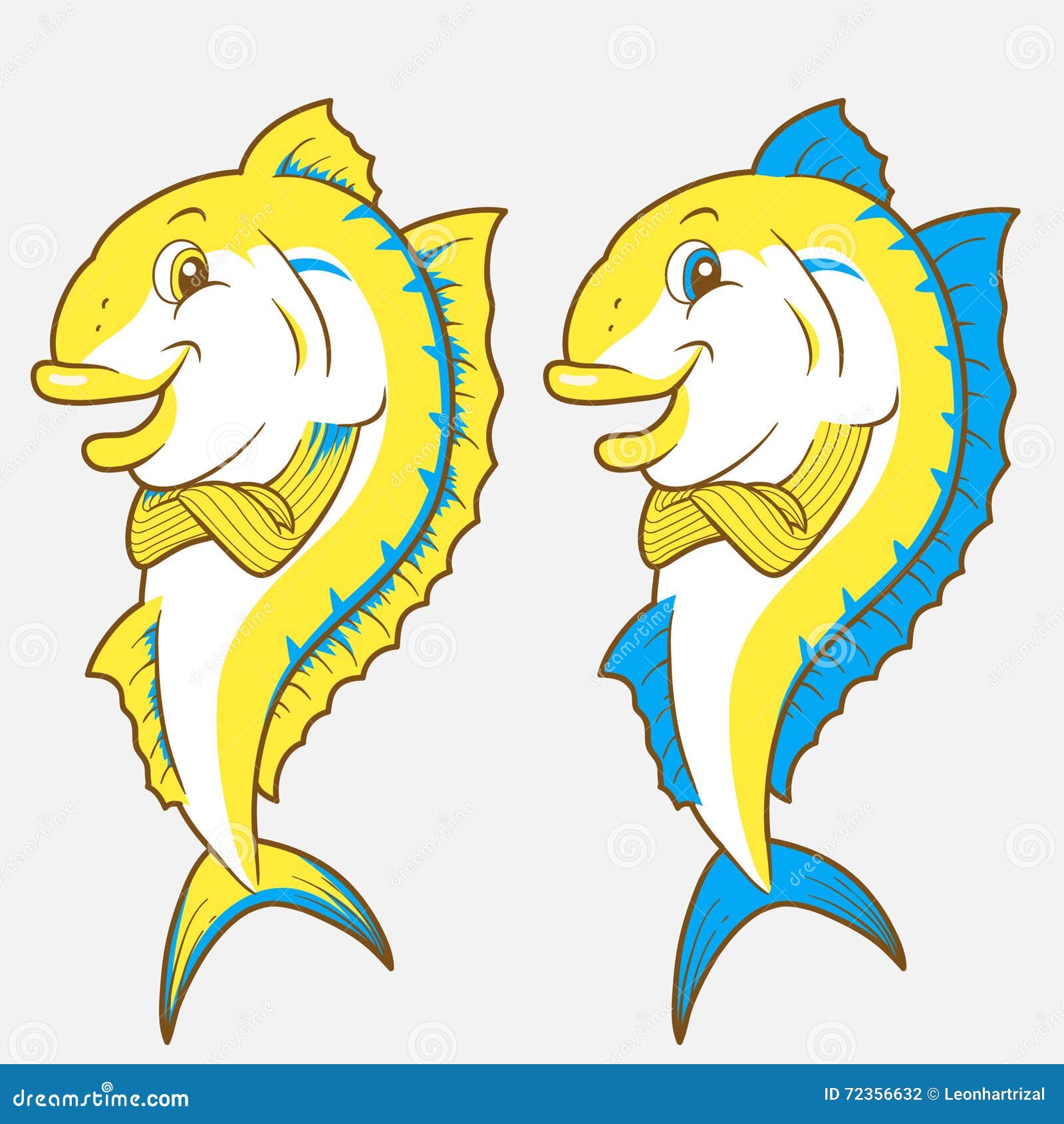 Jack Fish stock vector. Illustration of personification - 72356632