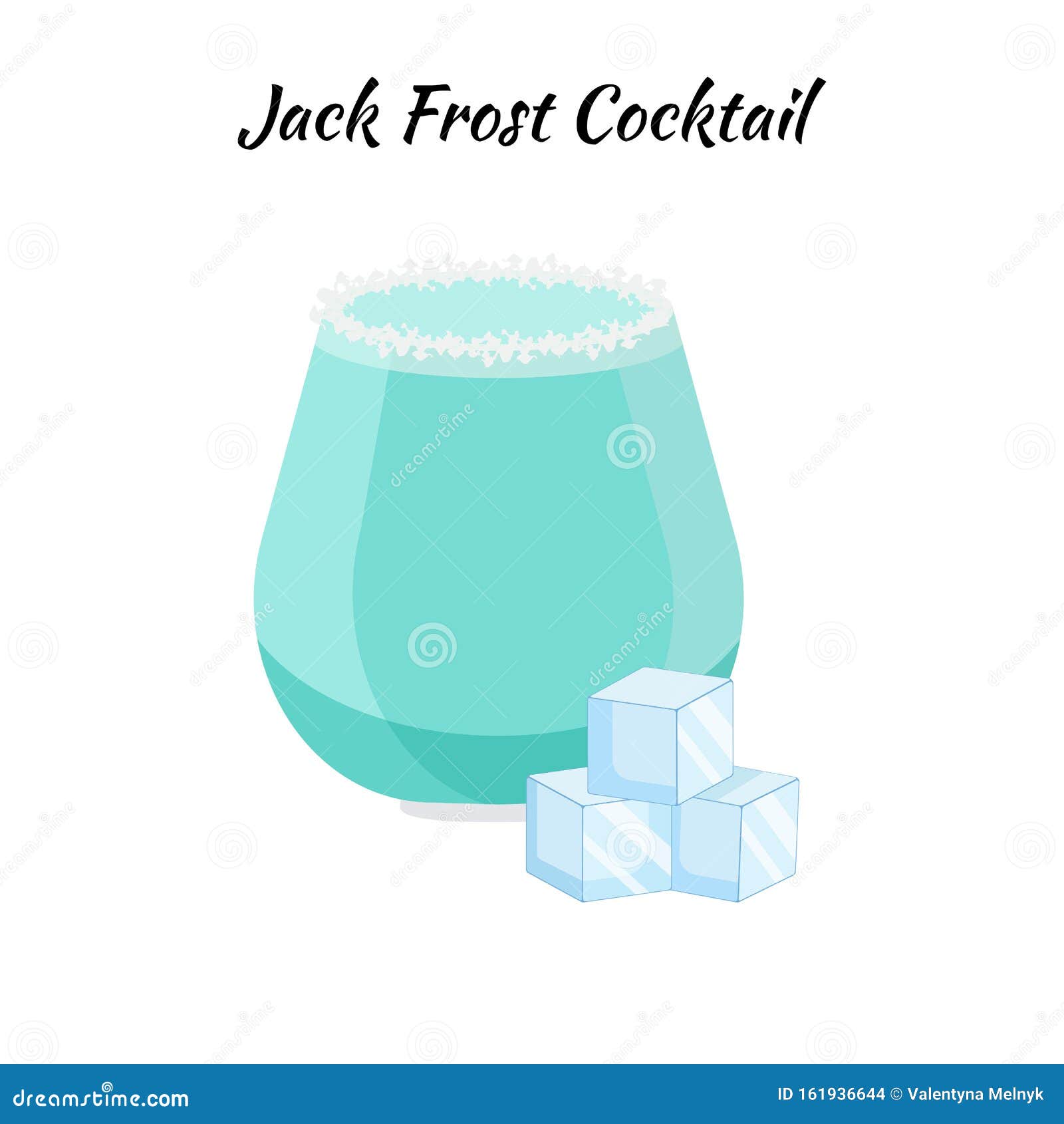 Jack Frost cocktail stock illustration. Illustration of glass - 161936644