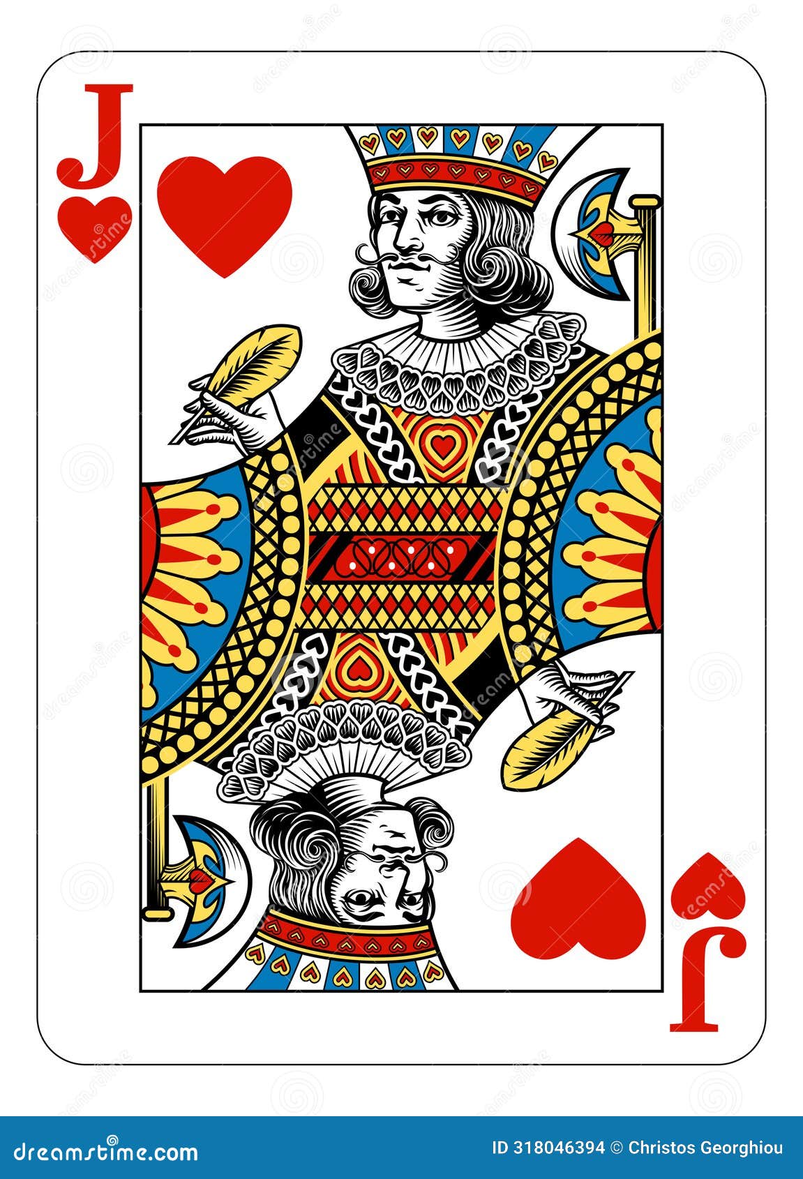 Jack of Hearts Design from Deck of Playing Cards Stock Vector ...
