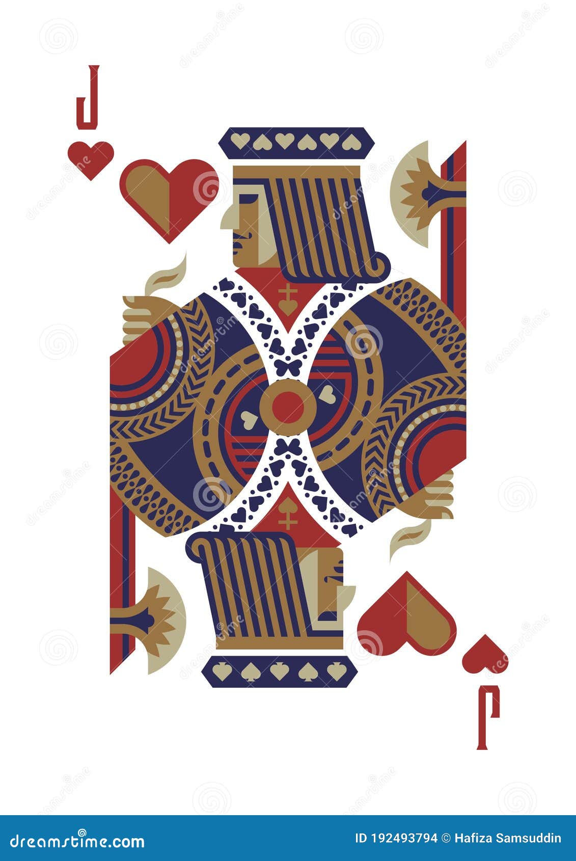 Jack of Hearts. Vector Illustration Decorative Design Stock Vector ...