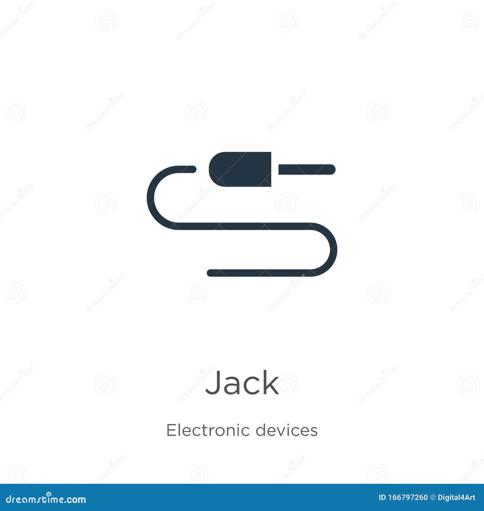 Jack Icon Vector. Trendy Flat Jack Icon from Electronic Devices ...