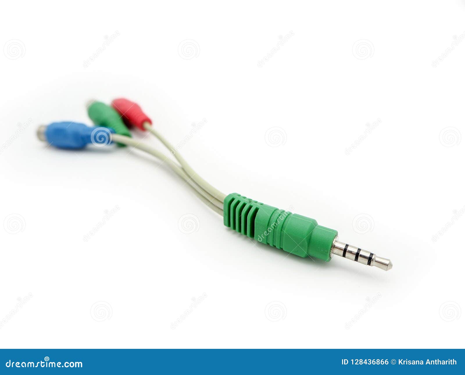 Jack Instrument Cable Isolated on a White Background Abstraction Stock ...