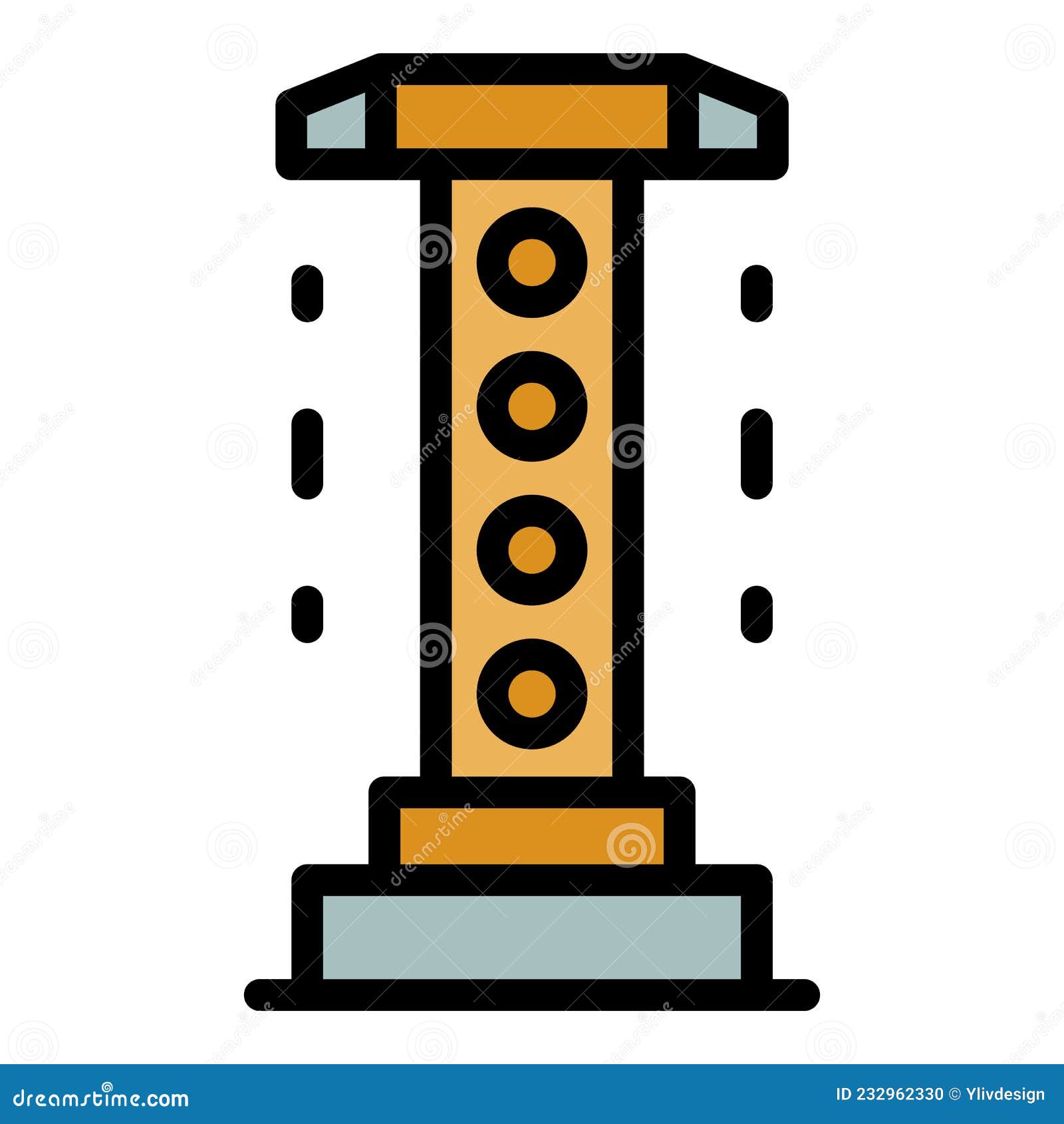 Jack Lift Icon Color Outline Vector Stock Vector - Illustration of ...