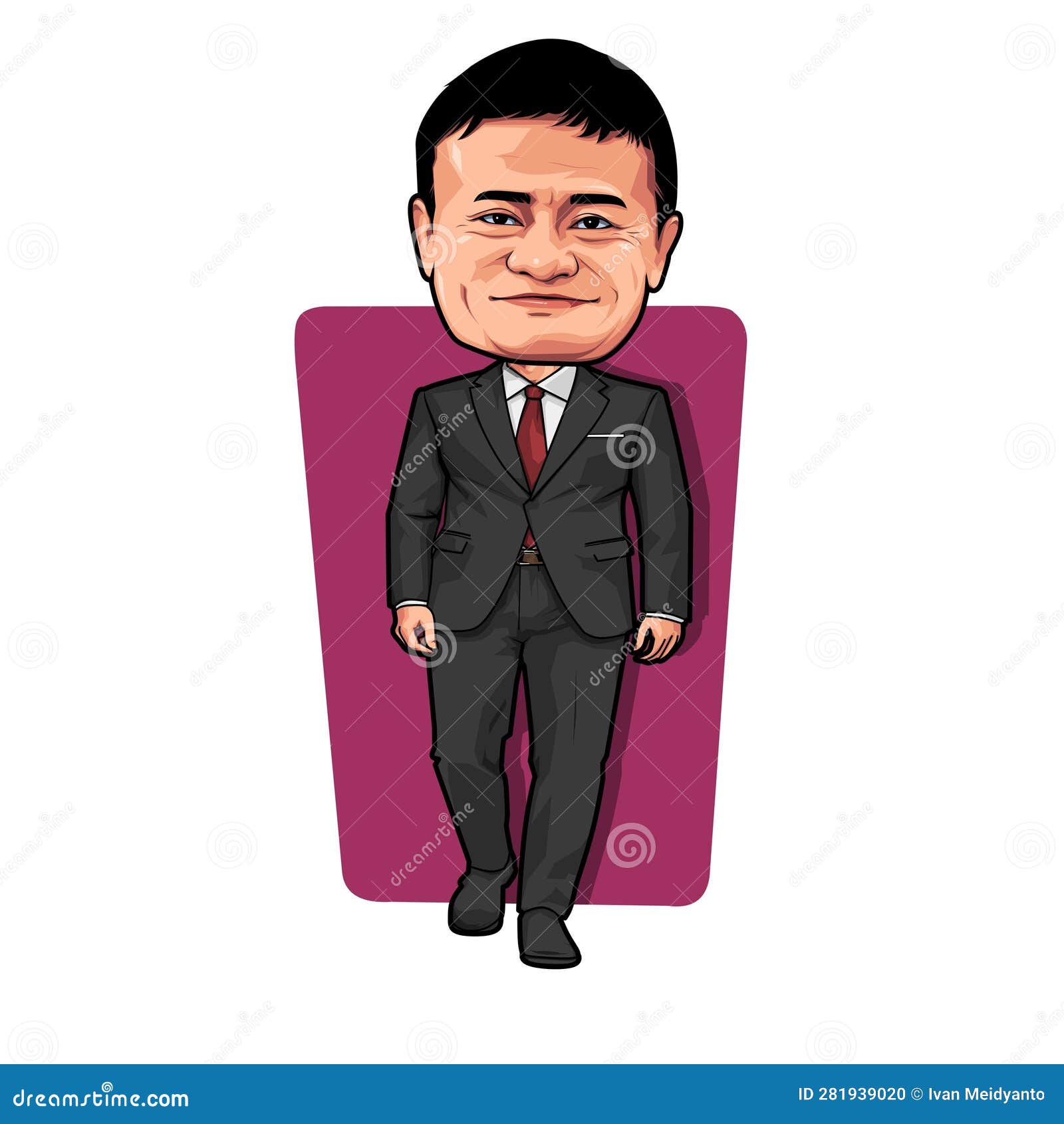 Jack Ma The Chinese Businessman And CEO Of Alibaba Group Cartoon ...