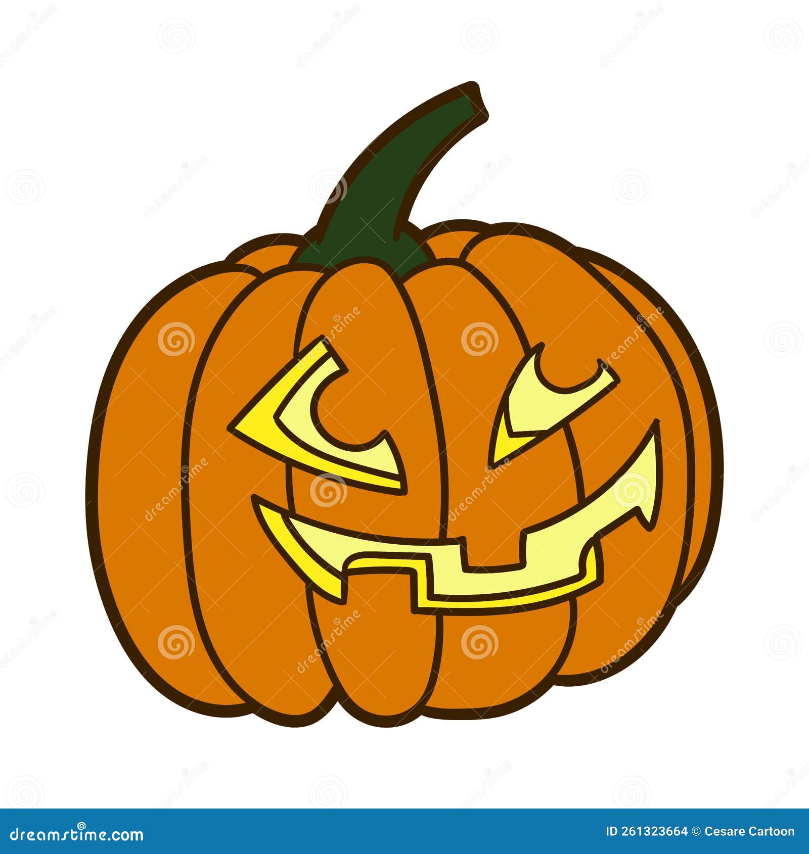 Cartoon jack o lantern stock vector. Illustration of character - 261323664