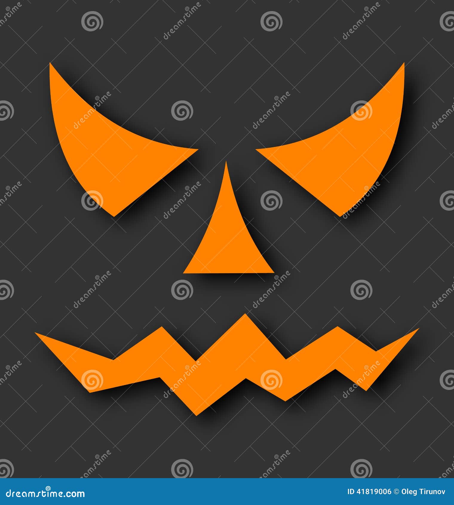 Pumpkin Faces. Halloween Evil Devil Face. Scary Smile Mouth, Spooky ...