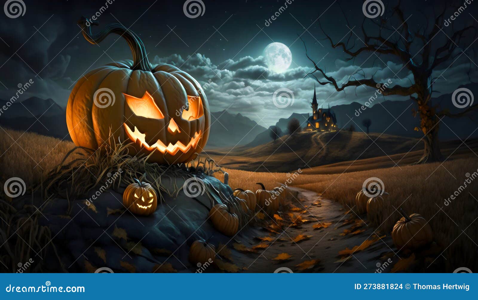 Spooky Night In Garden - Animals And Toys Stock Illustration ...