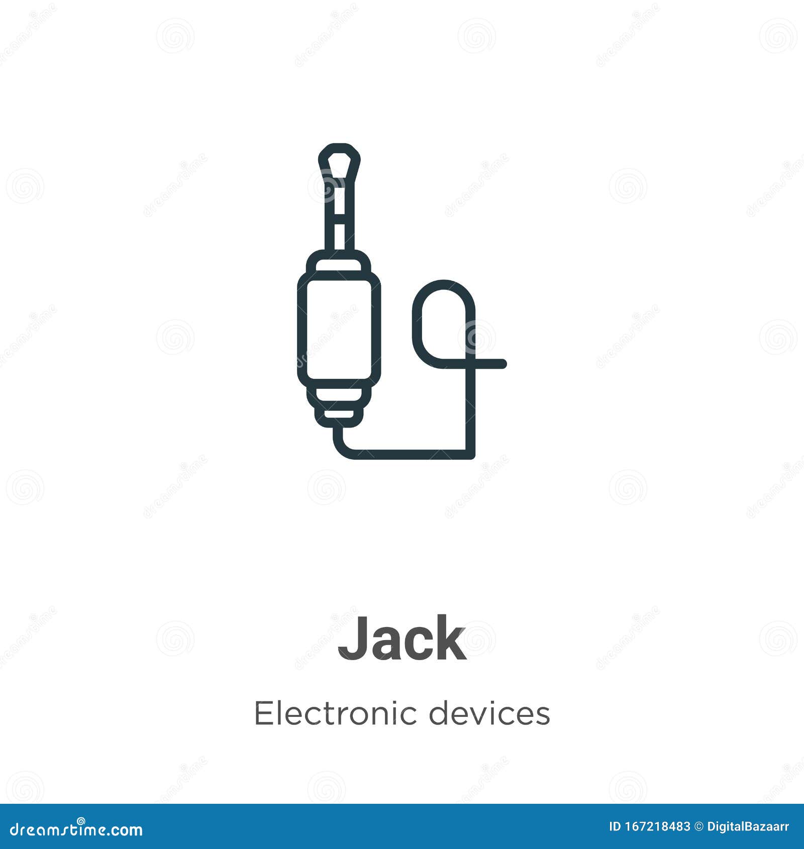 Jack Outline Vector Icon. Thin Line Black Jack Icon, Flat Vector Simple ...