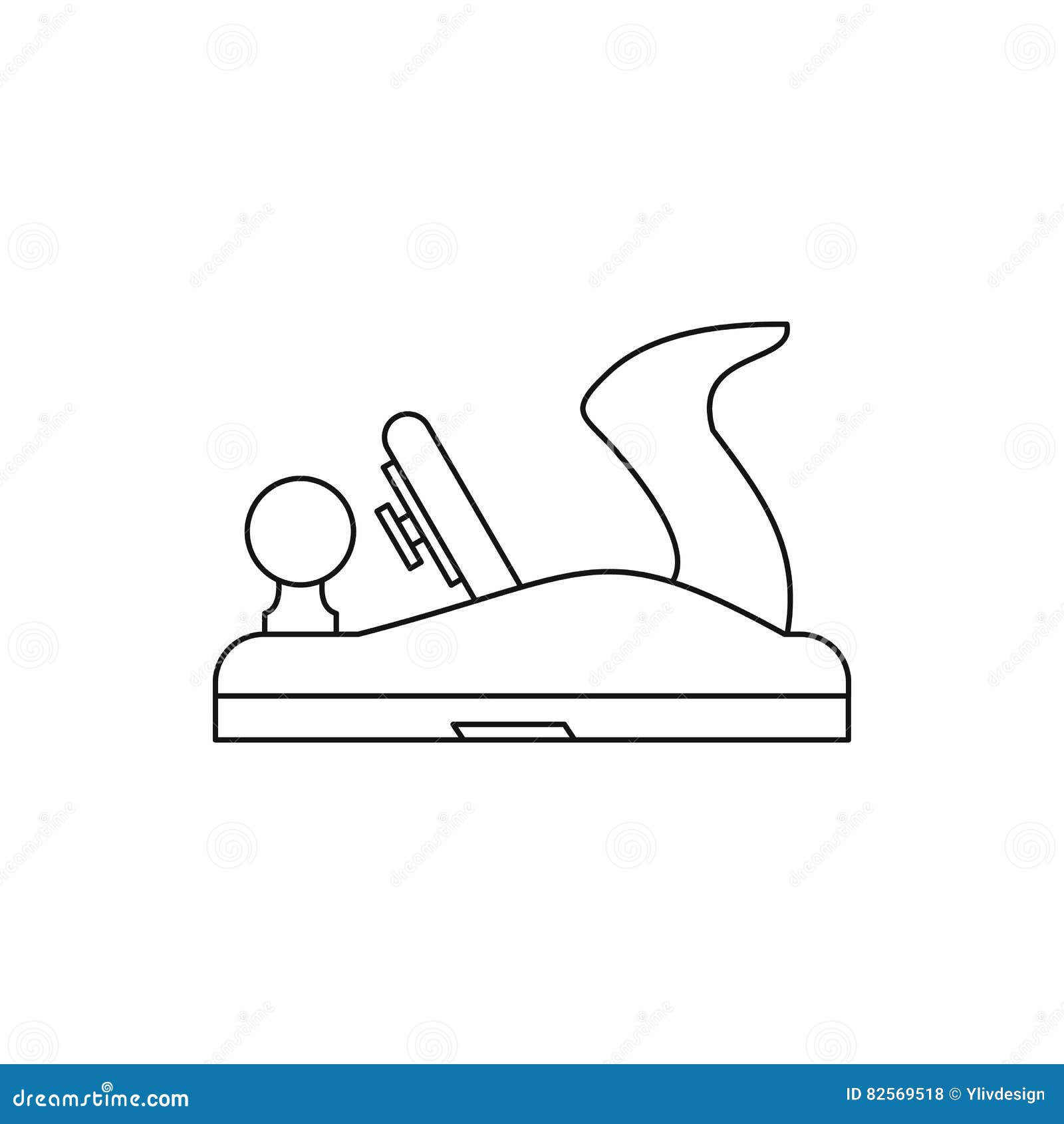 Jack Plane Icon, Outline Style Stock Vector - Illustration of craft ...