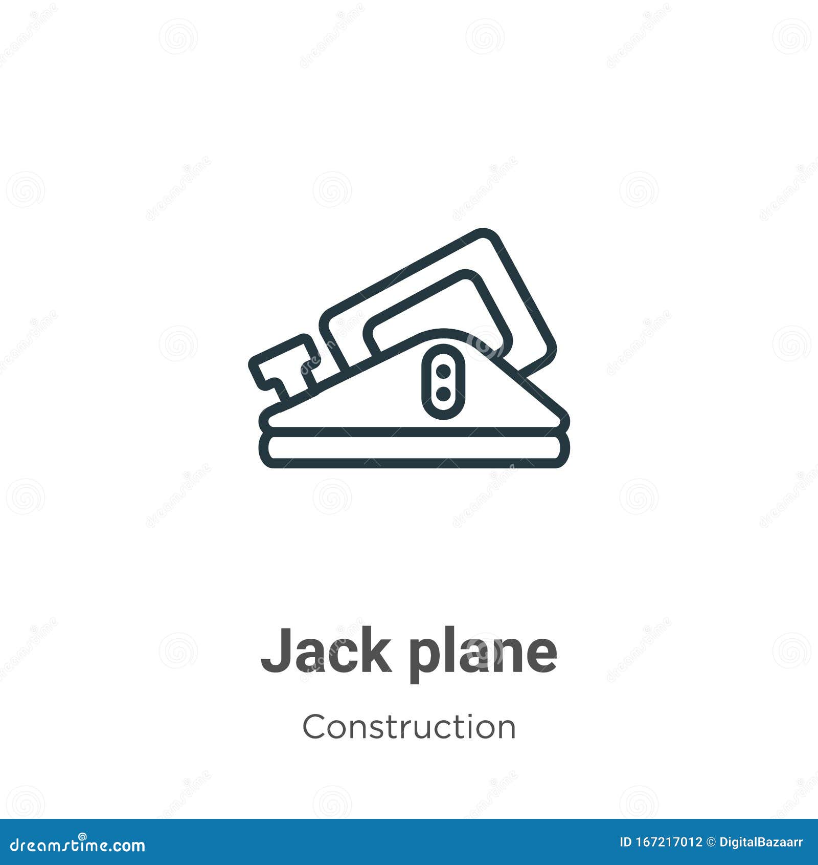 Jack Plane Outline Vector Icon. Thin Line Black Jack Plane Icon, Flat ...