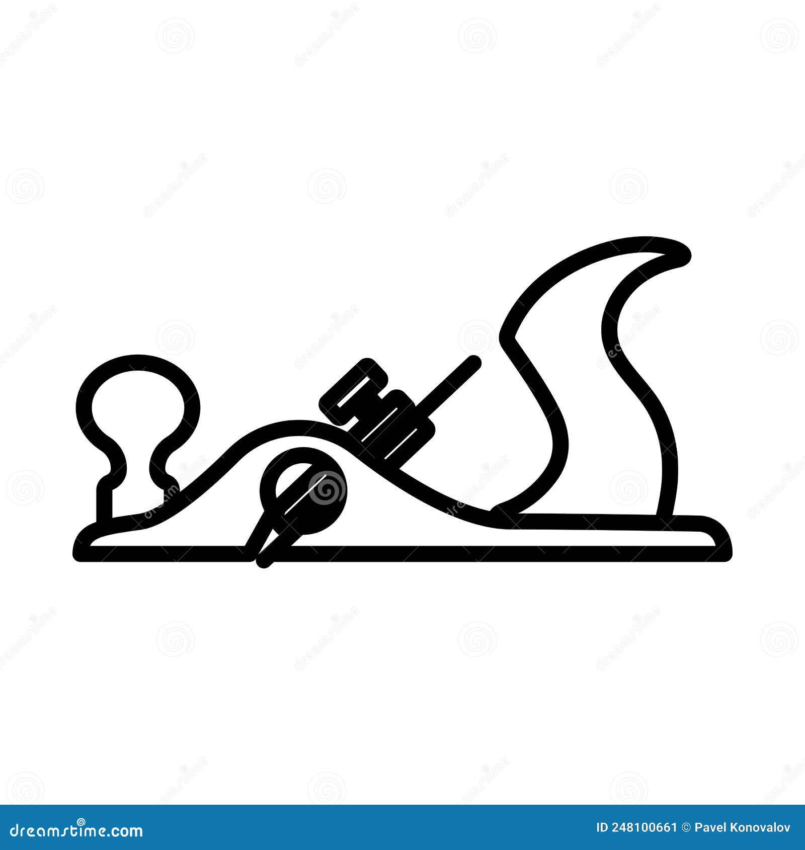 Jack-plane Tool Icon stock vector. Illustration of line - 248100661