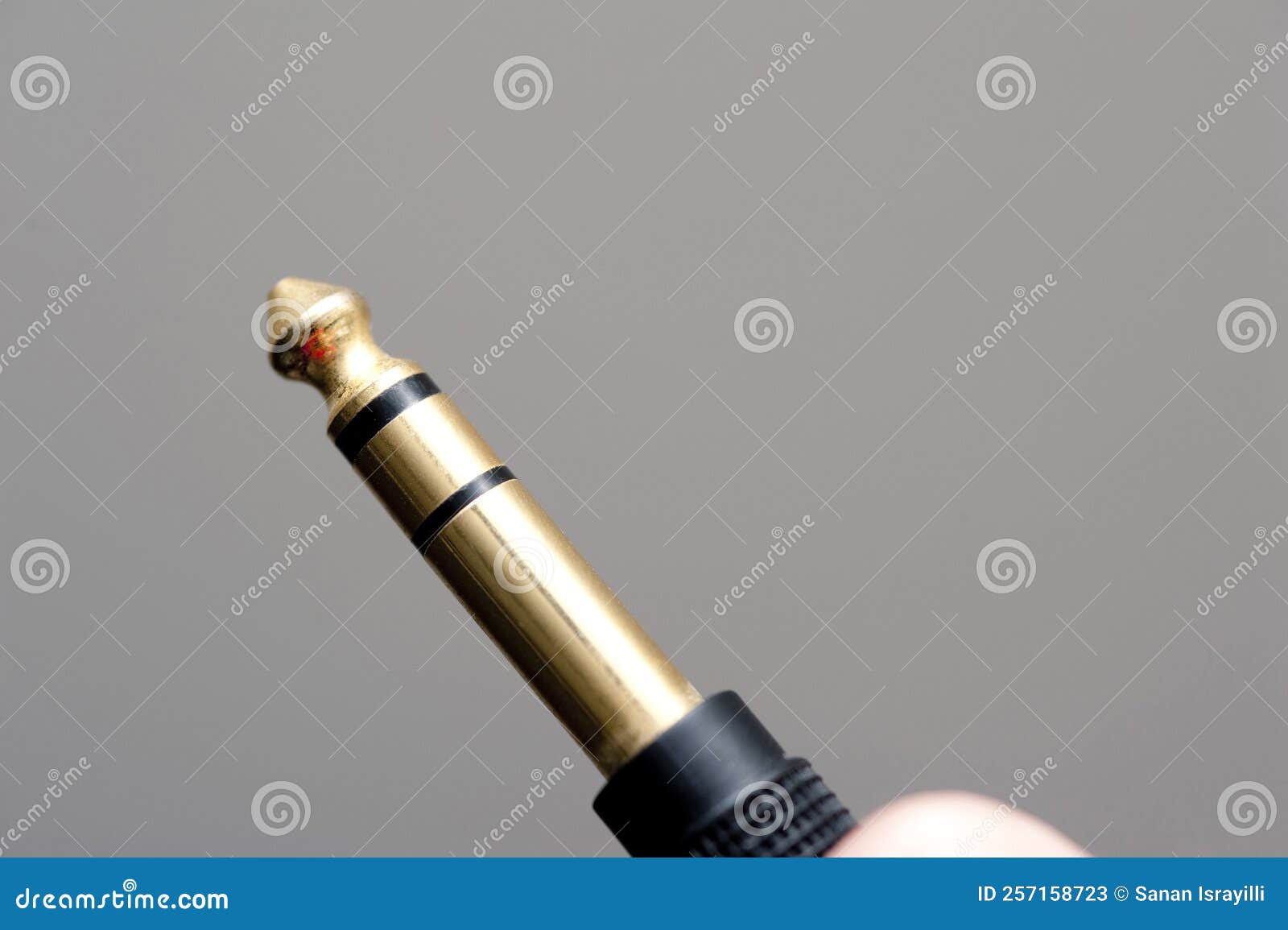 Jack plug stock image. Image of still, gold, copy, detail - 257158723
