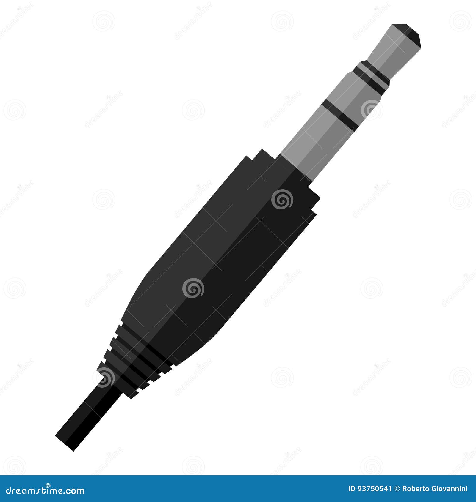 Jack or Plug Flat Icon Isolated on White Stock Vector - Illustration of ...